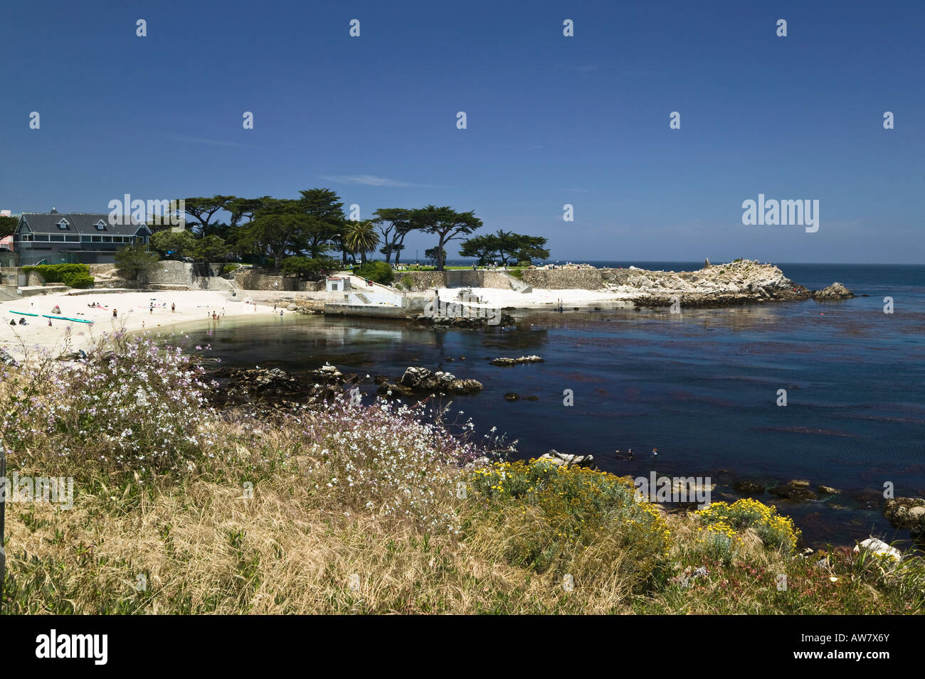 Lovers Point Park area Monterey Bay, California, USA Stock Photo - Alamy