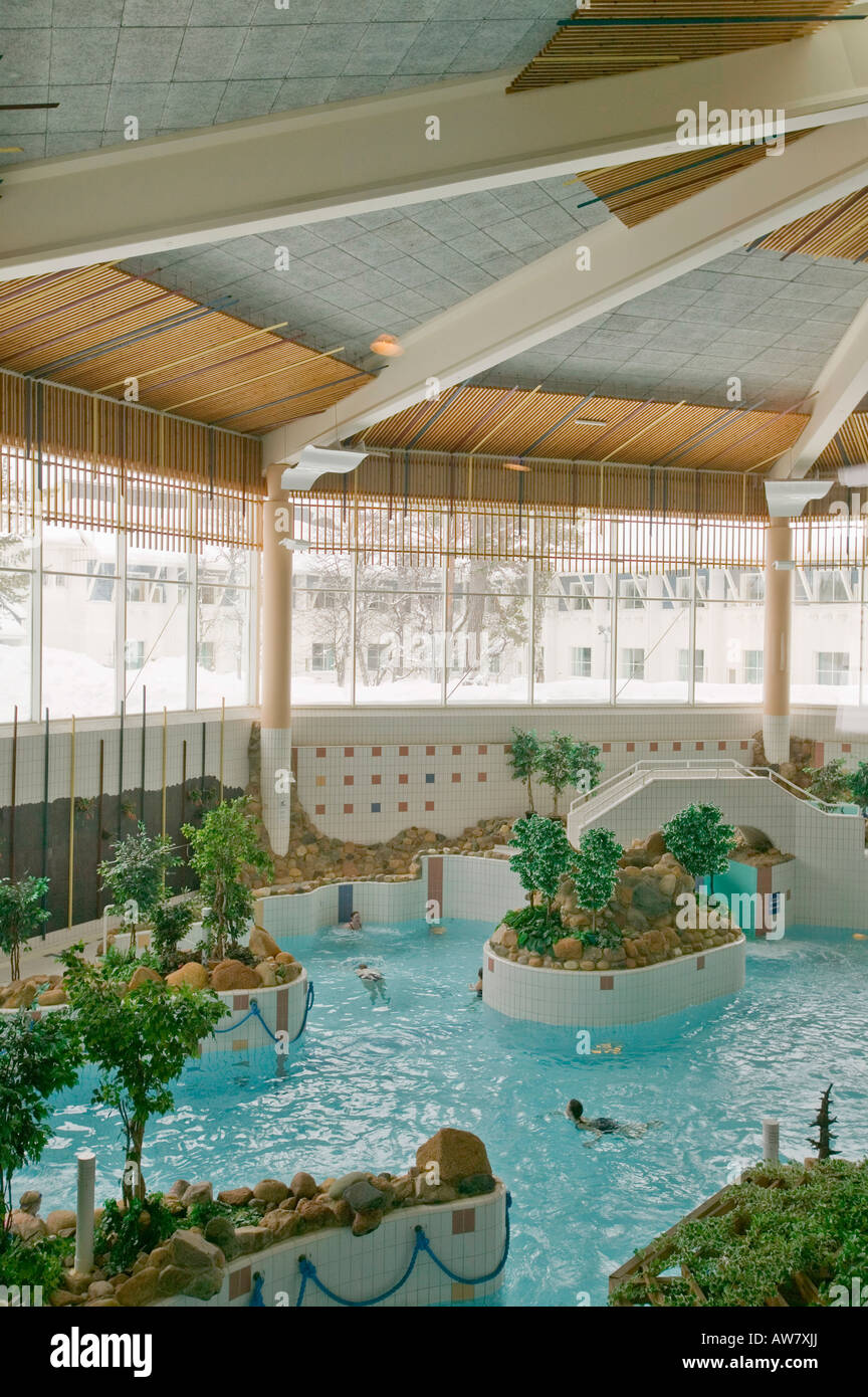 An indoor swimming pool in Saariselka Northern Finland Stock Photo - Alamy