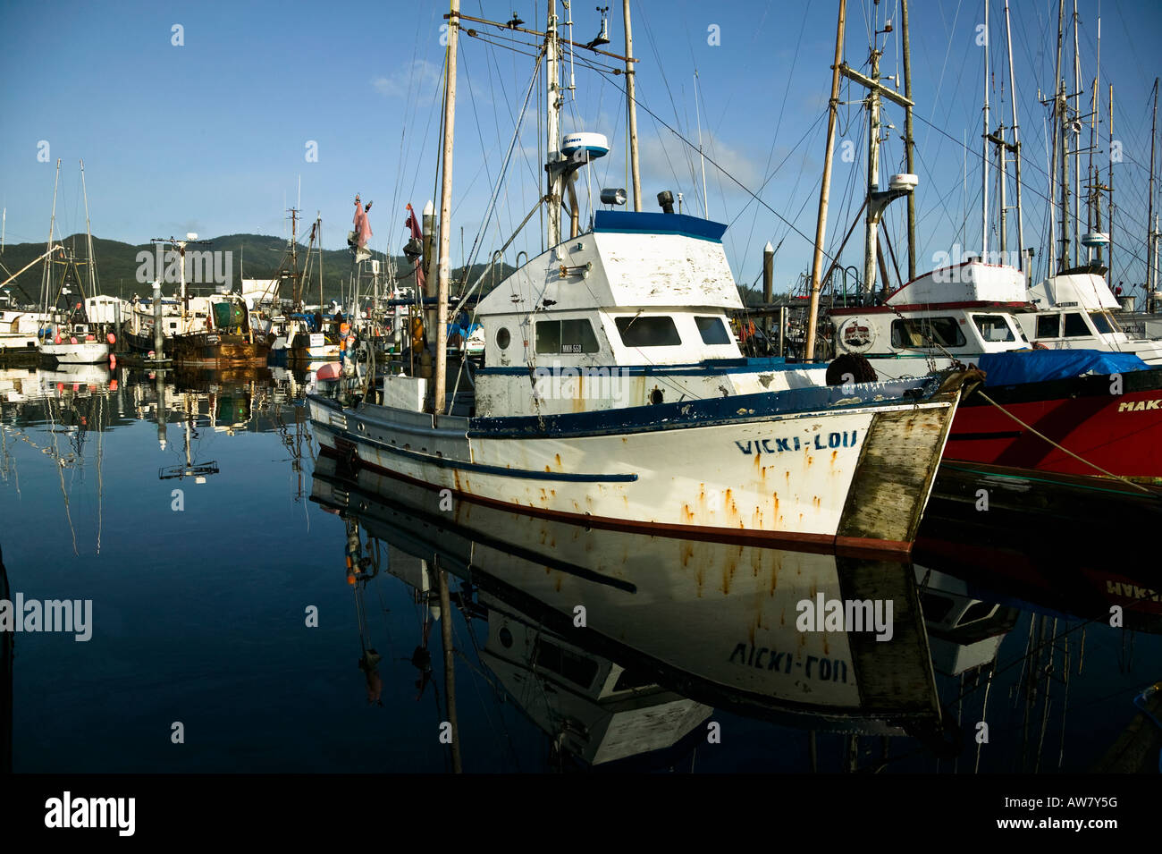 Fishing fleet Neah Bay, Washington, USA Stock Photo - Alamy