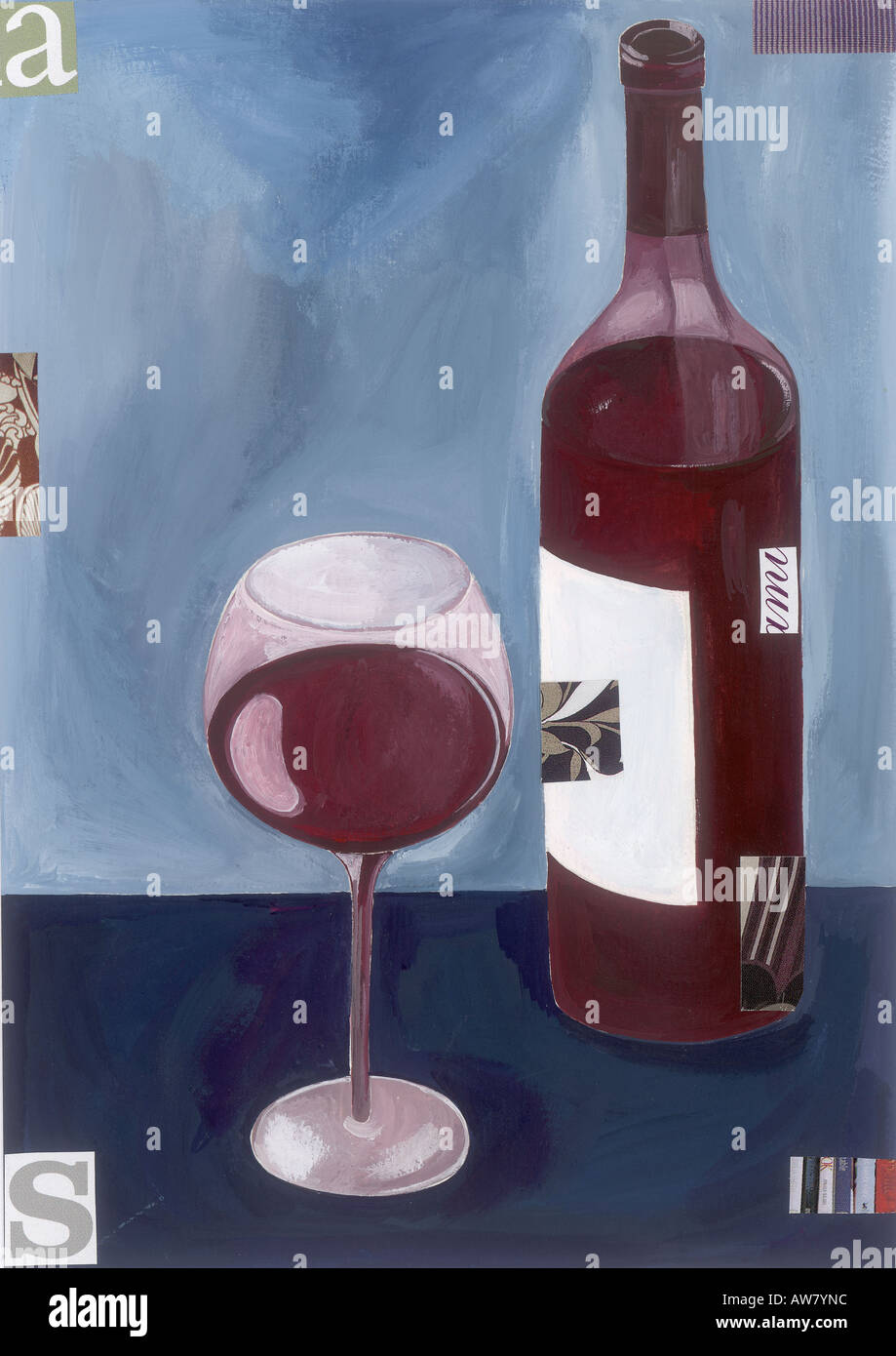 Animation bottle red wine glass hi-res stock photography and images - Alamy