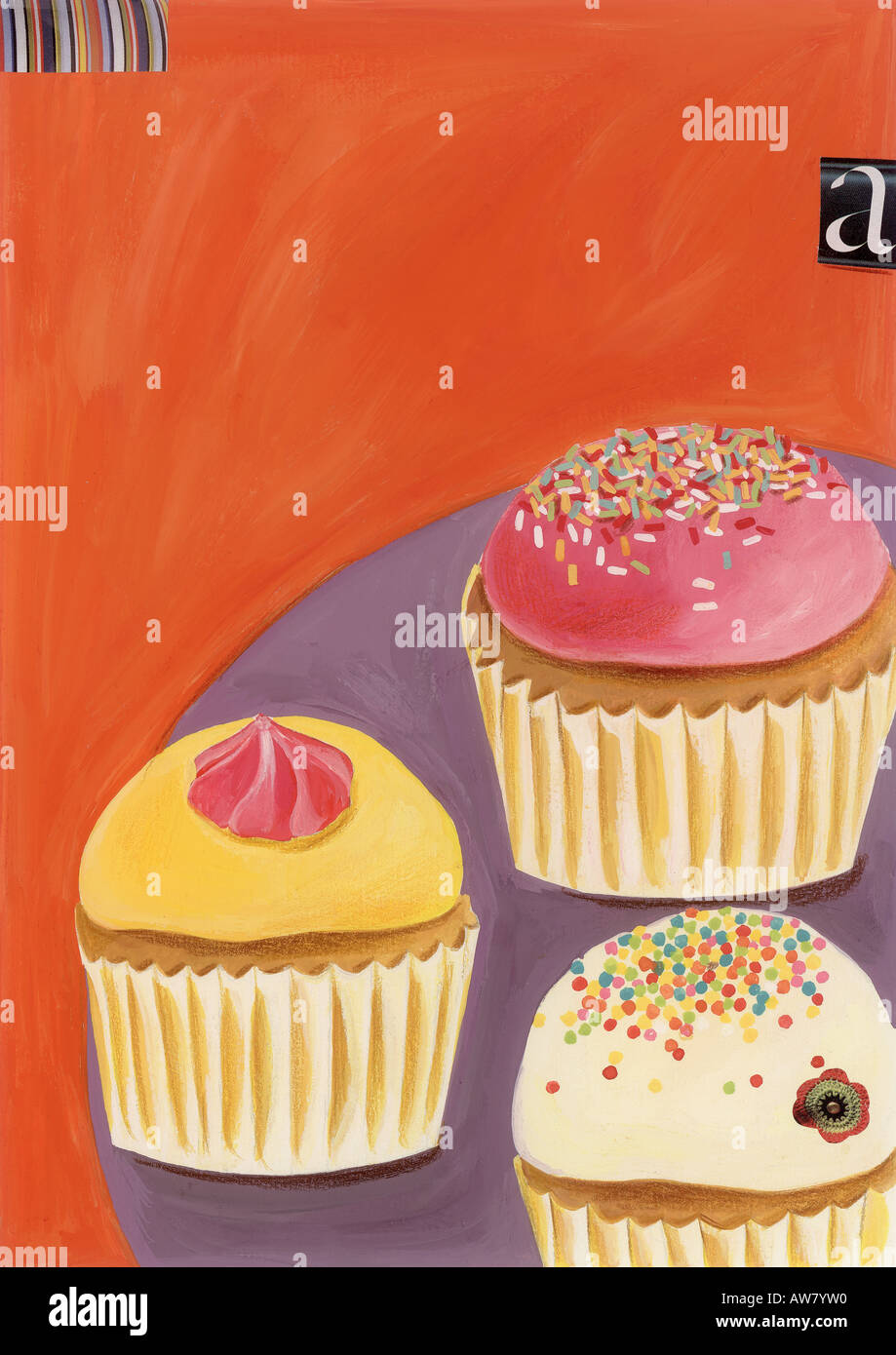 Aerial view of cupcakes hi-res stock photography and images - Alamy