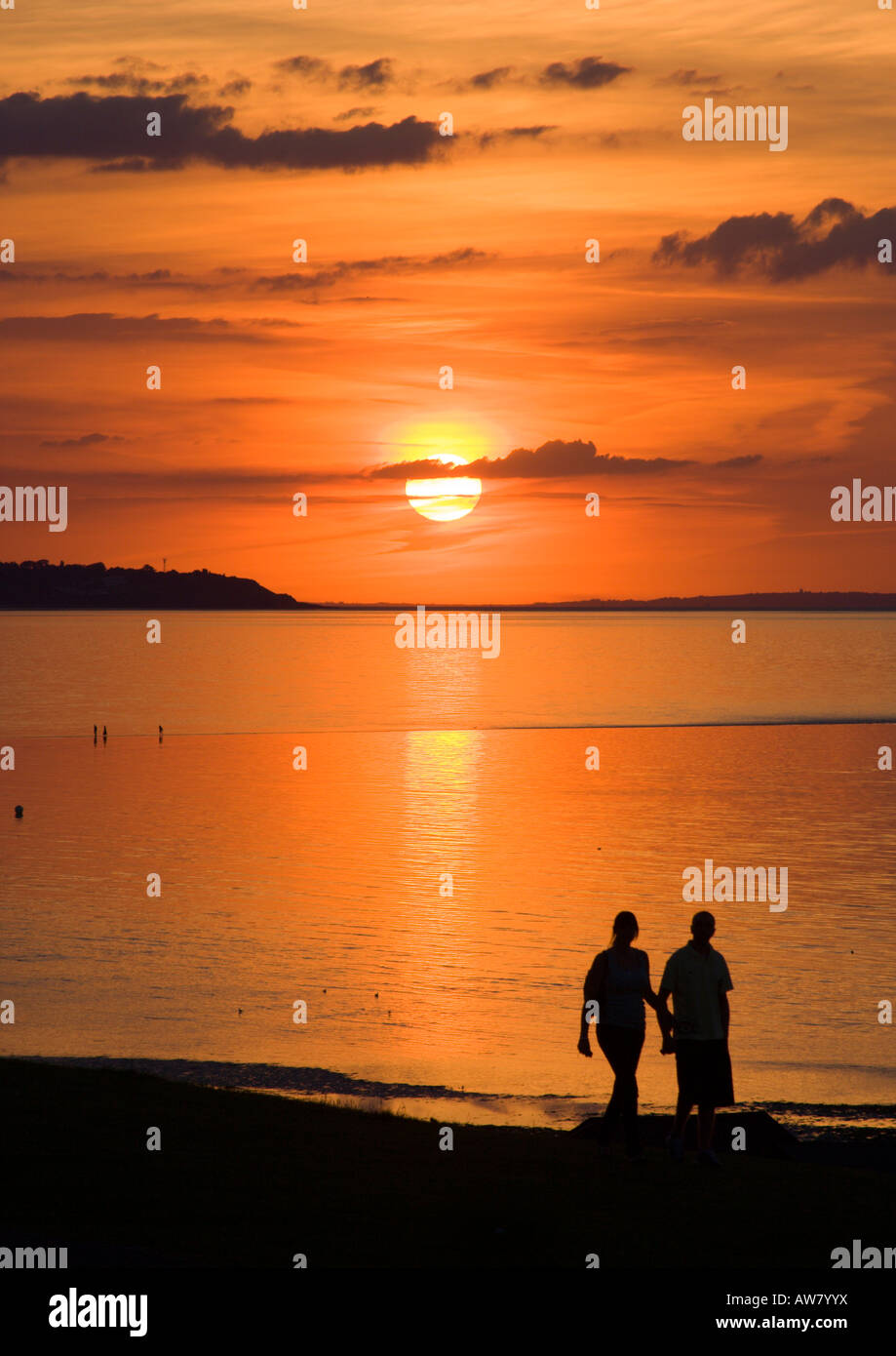 Summer sunset at Whitstable Stock Photo - Alamy