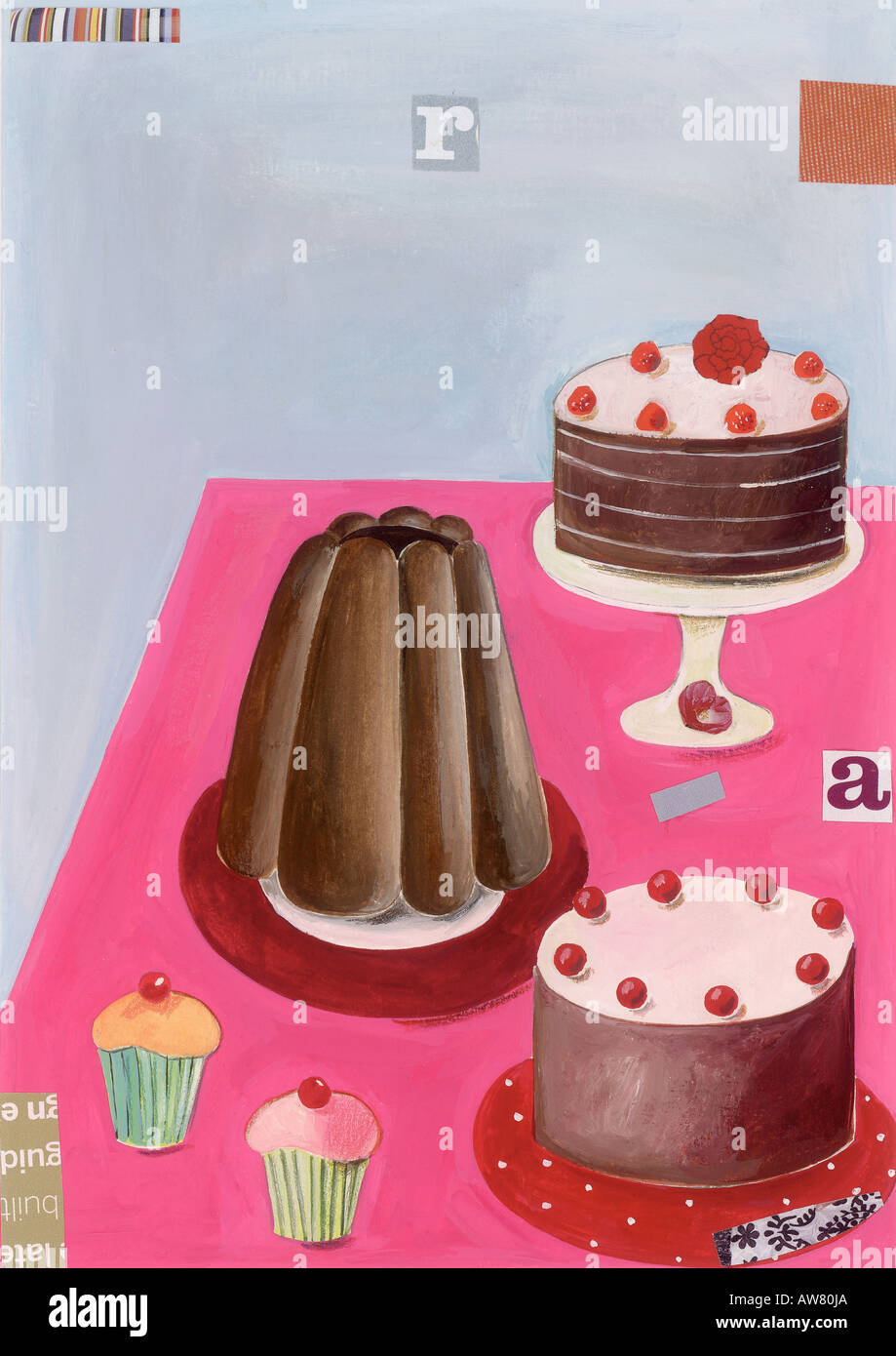 Birthday Cakes Cartoons Stock Photos & Birthday Cakes Cartoons Stock ...