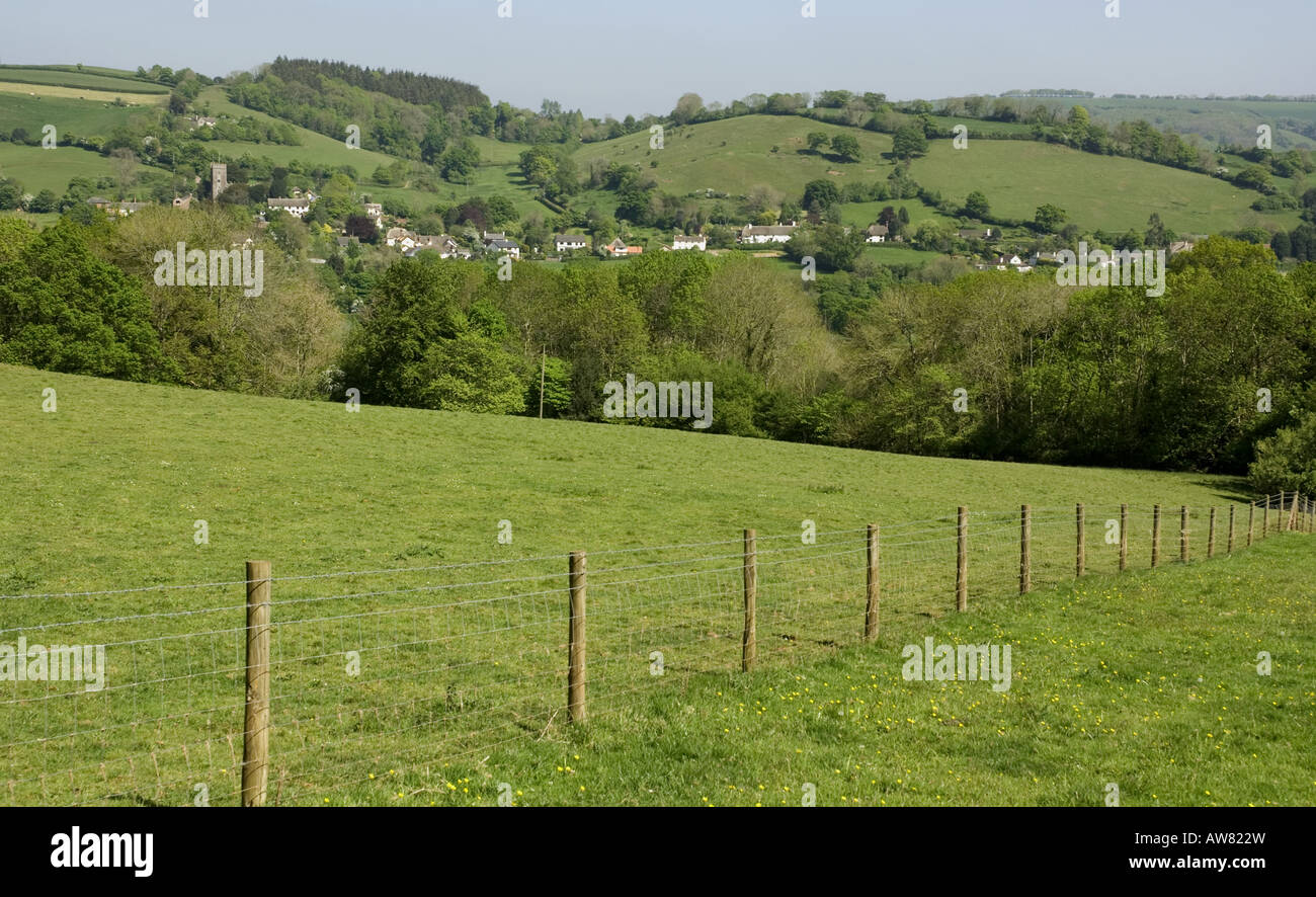 The mid Devon village of Bickleigh nestles on a hillside above the Exe ...
