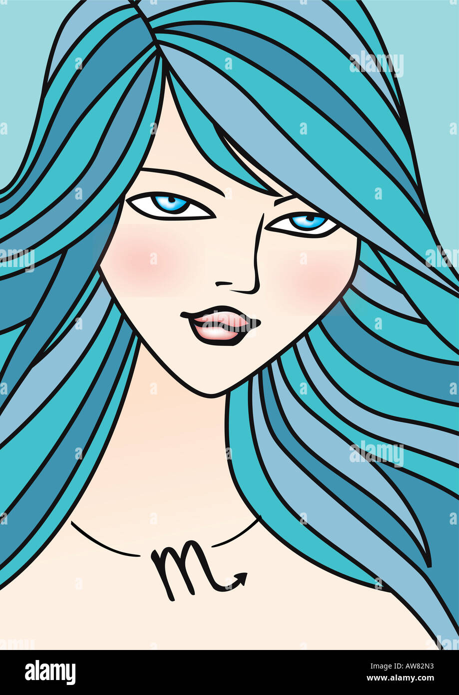 Closeup of Scorpio woman Stock Photo - Alamy