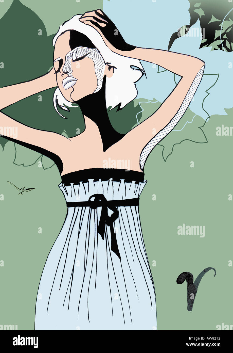 Portrait of Aries woman Stock Photo - Alamy