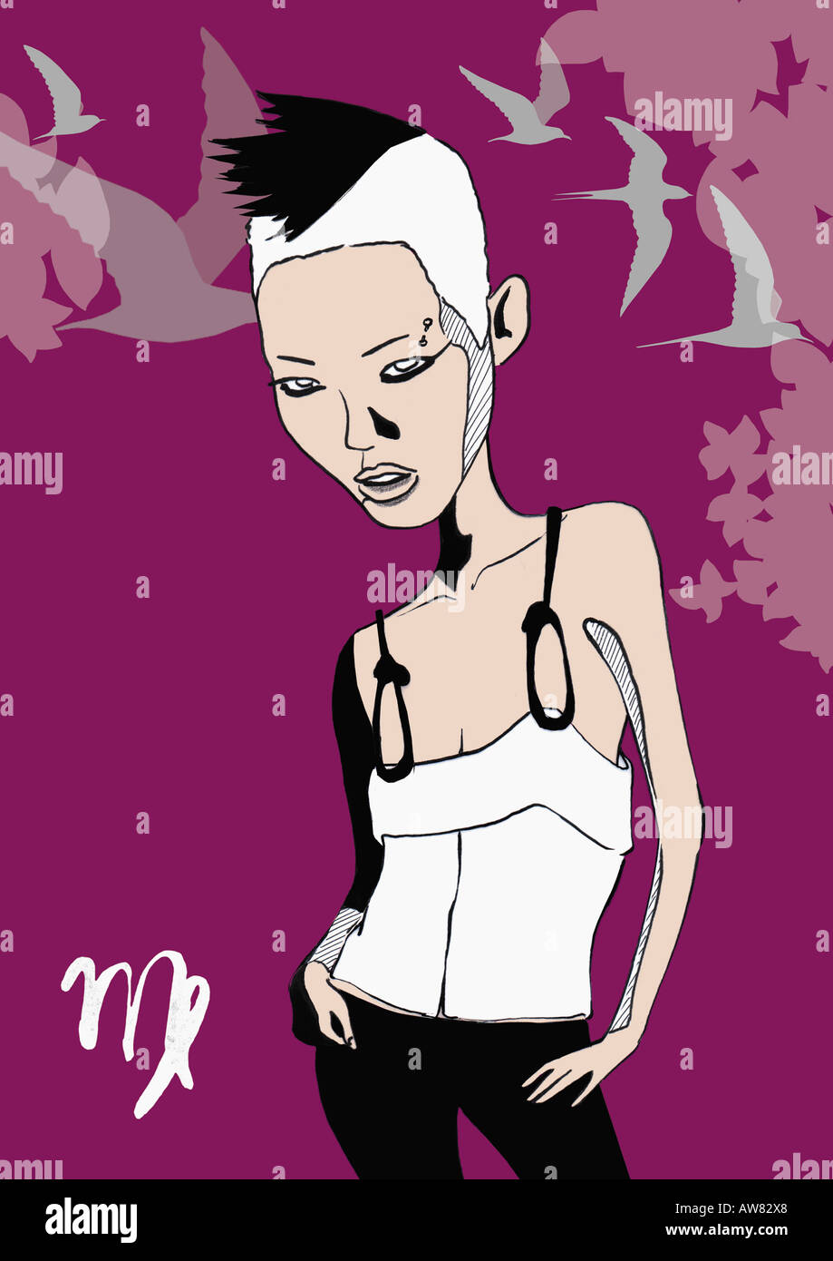 Portrait of Virgo woman Stock Photo - Alamy