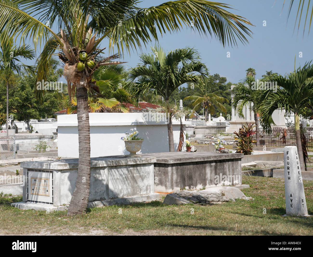 Cemetery at Key West Florida USA Stock Photo - Alamy