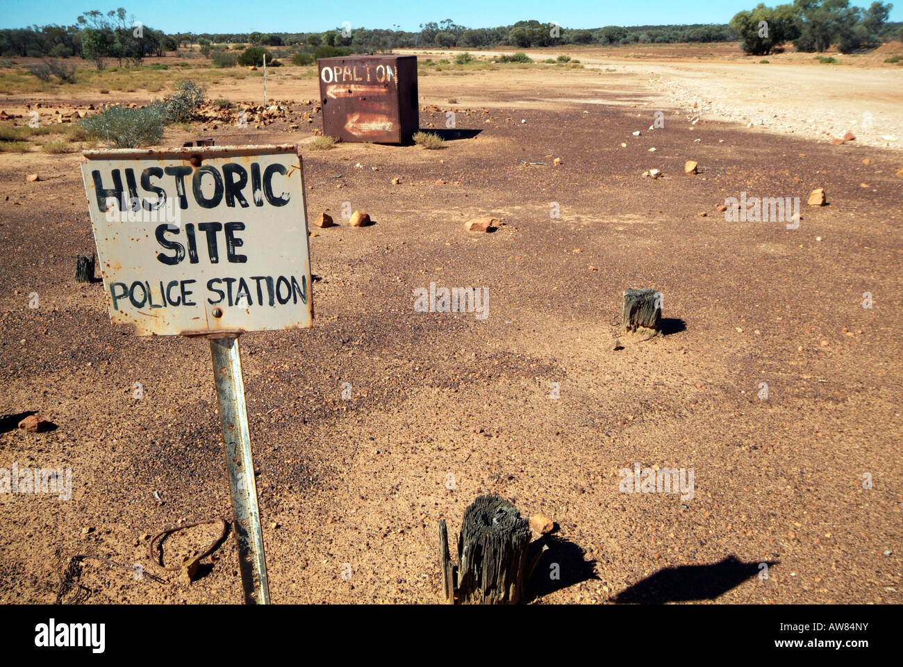 Australia Queensland Opalton near Winton historic sites at remnants of ...