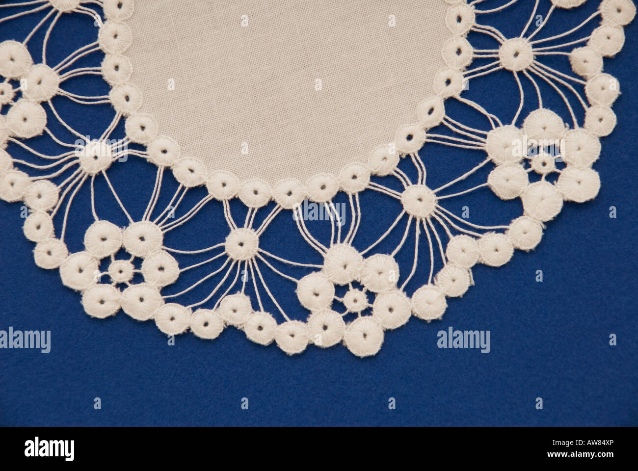 Lace table cloth doily Stock Photo - Alamy