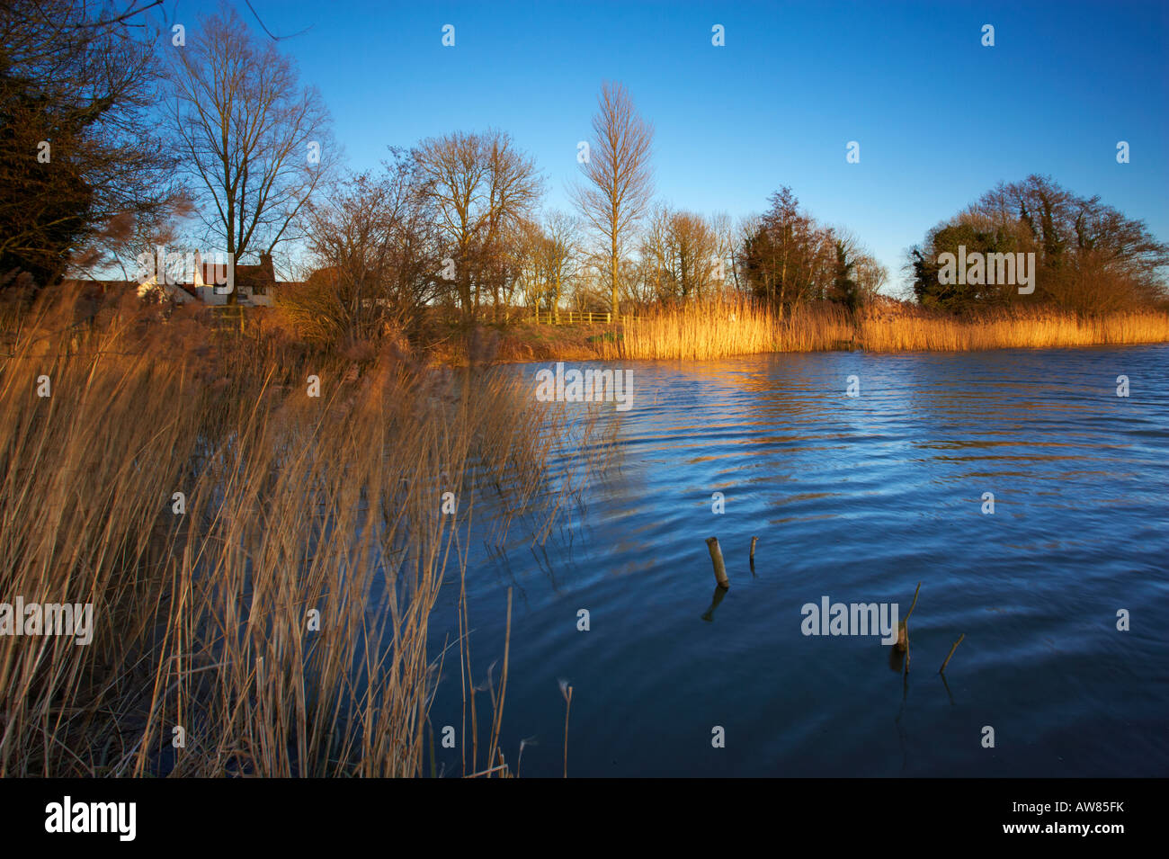 A view of the Lock Inn at Geldeston at the limit of navigation of the ...