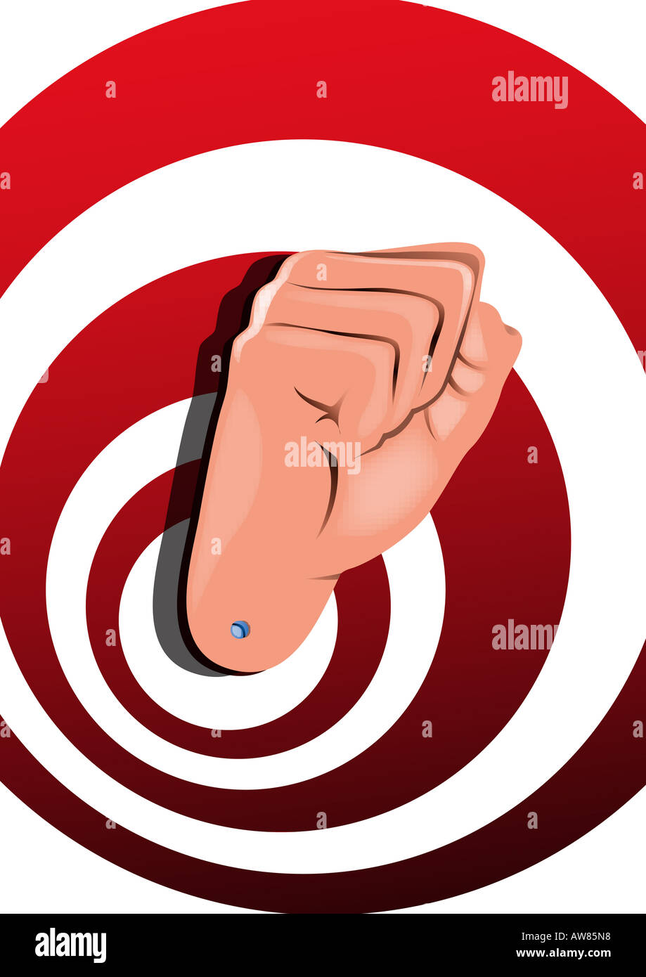 Hand sign "fist Stock Photo - Alamy