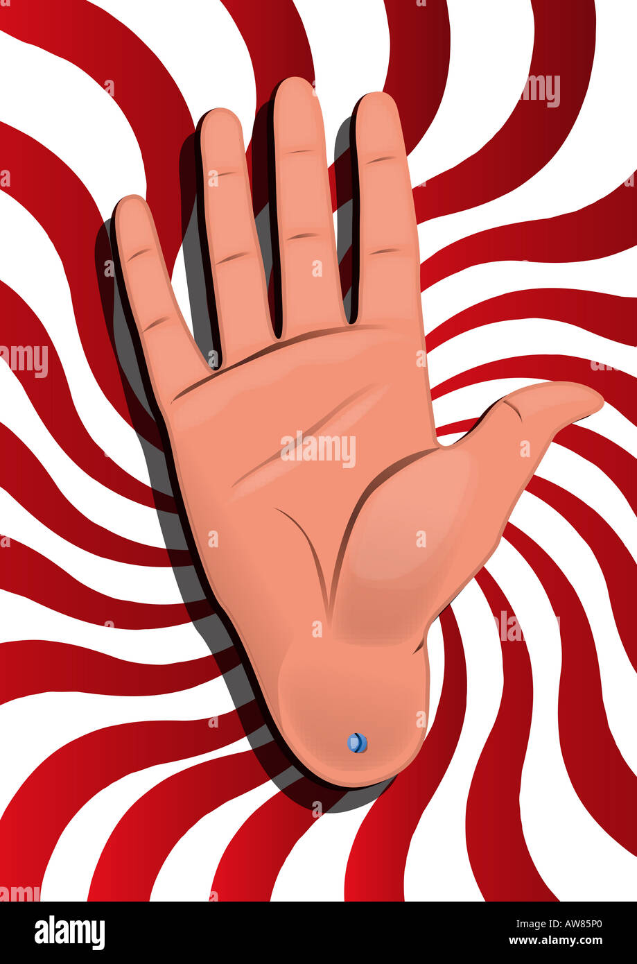 Hand sign "number 5 Stock Photo - Alamy