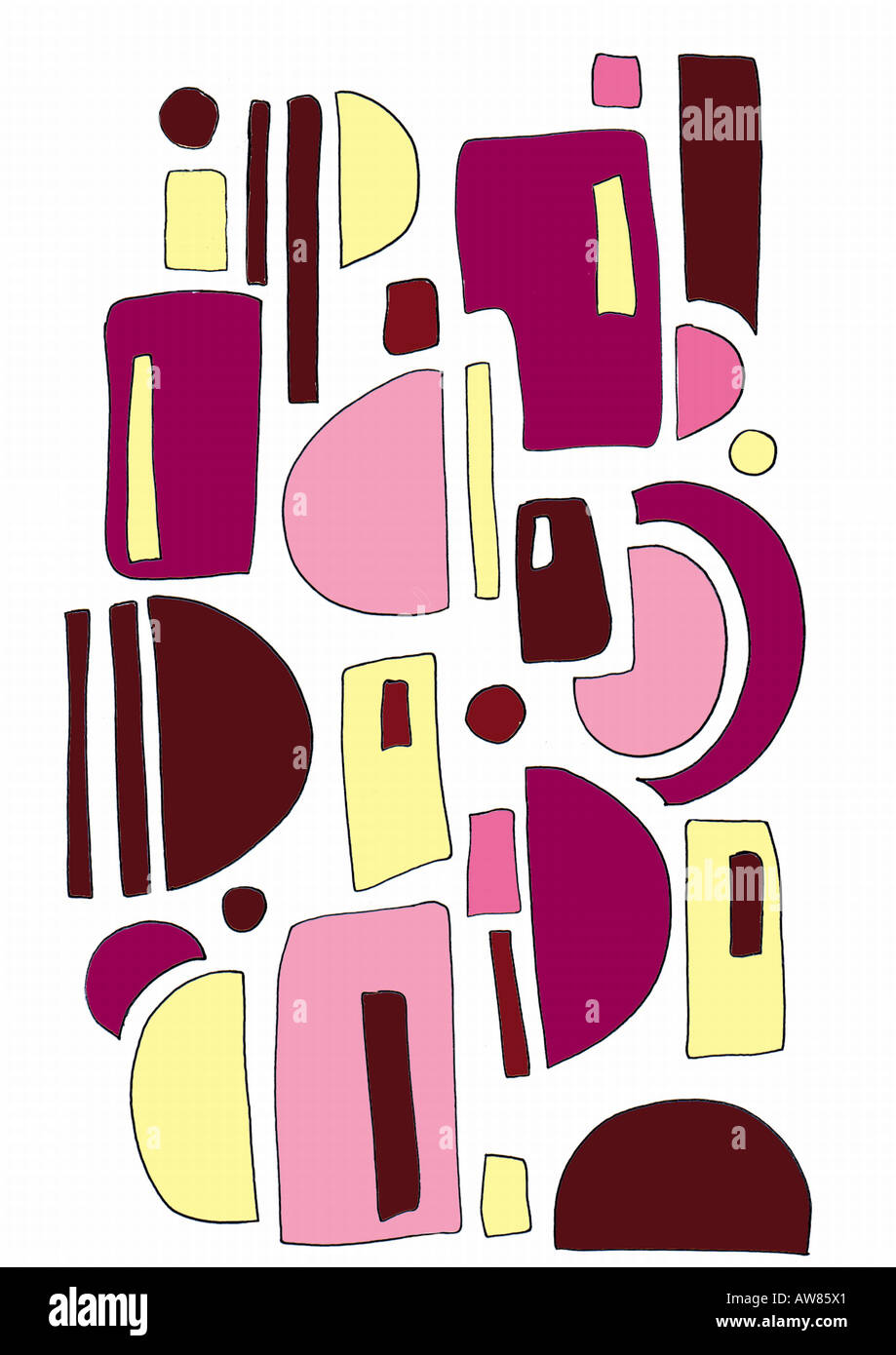 Animation pink purple geometric shape hi-res stock photography and ...