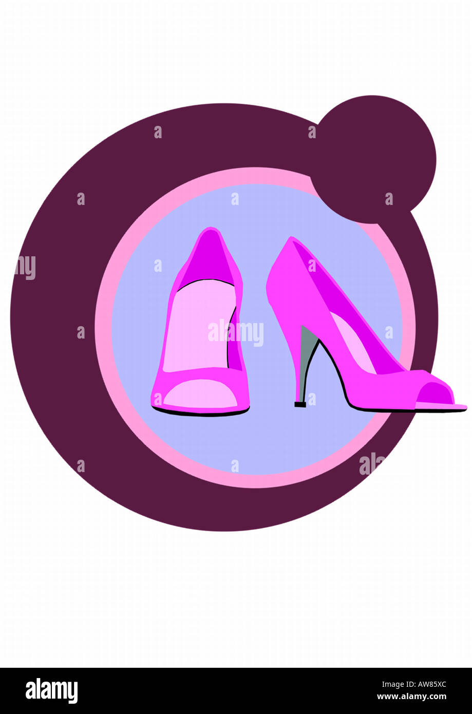 A pair of high heels in circles Stock Photo - Alamy