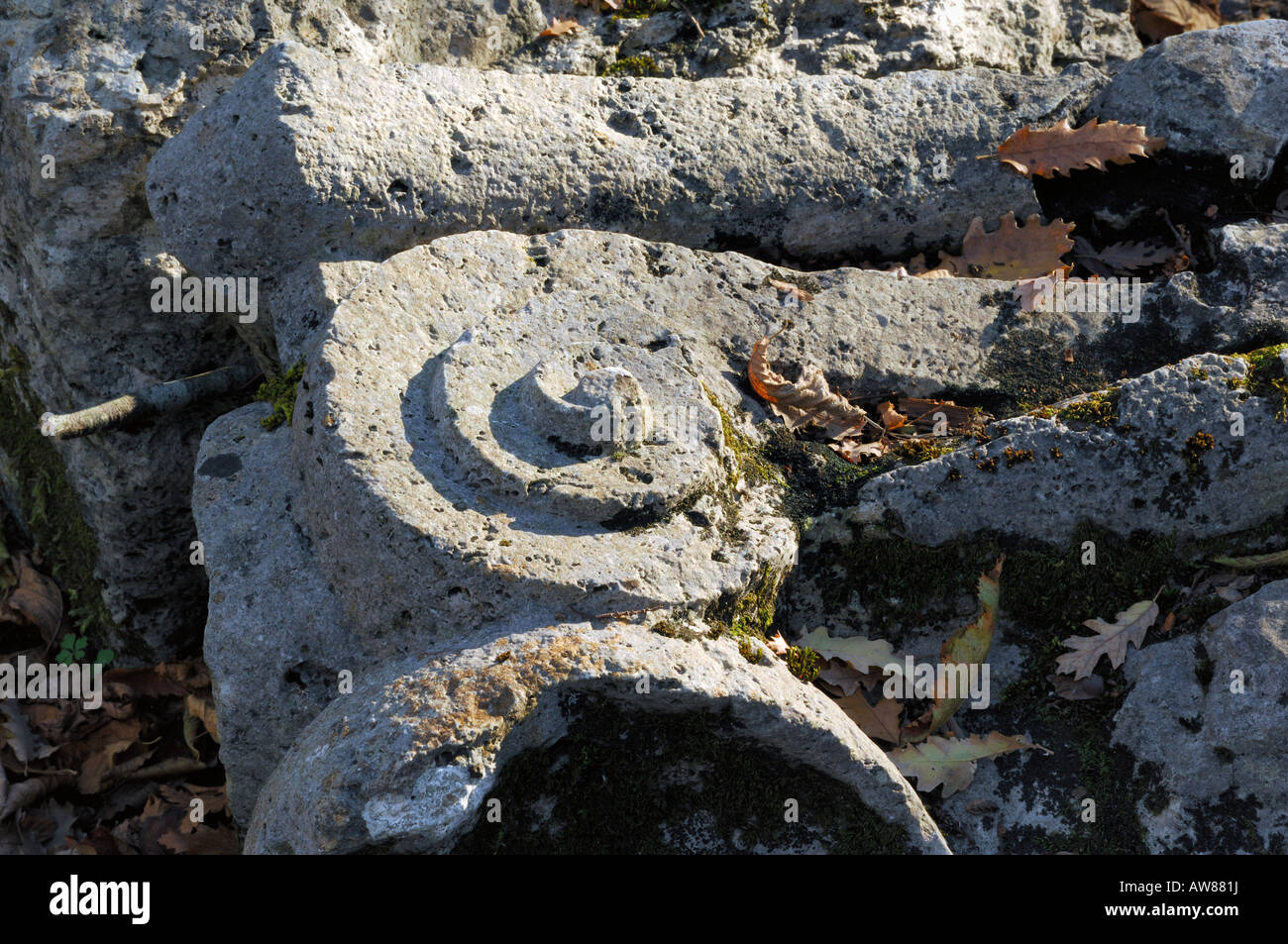 building ruins in the old town of castro italy Stock Photo - Alamy