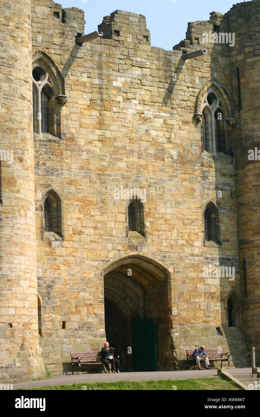 medieval norman castle stone wall arch window Stock Photo - Alamy