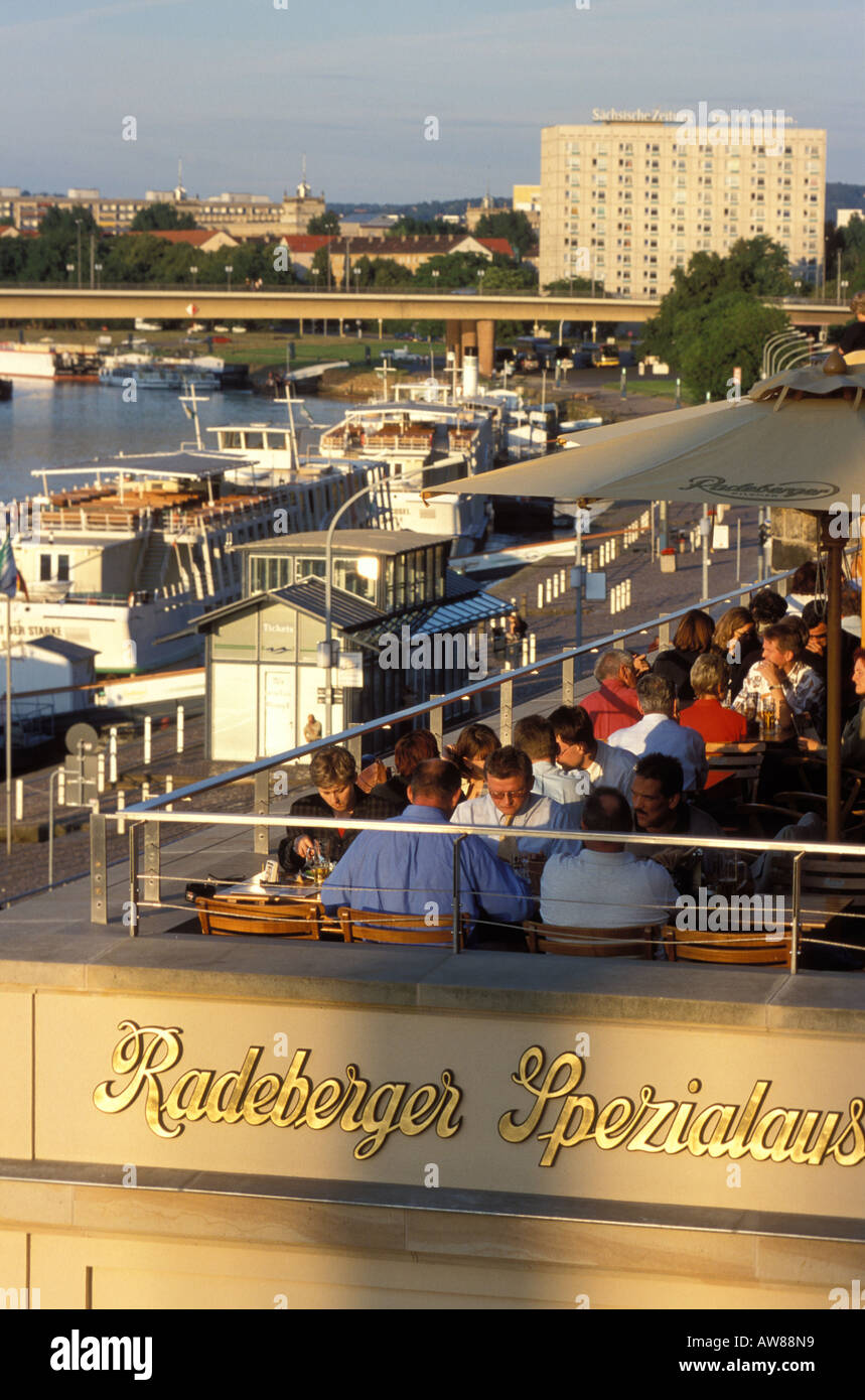 People at the restaurant Radeberger Spezialausschank Bruehlsche ...