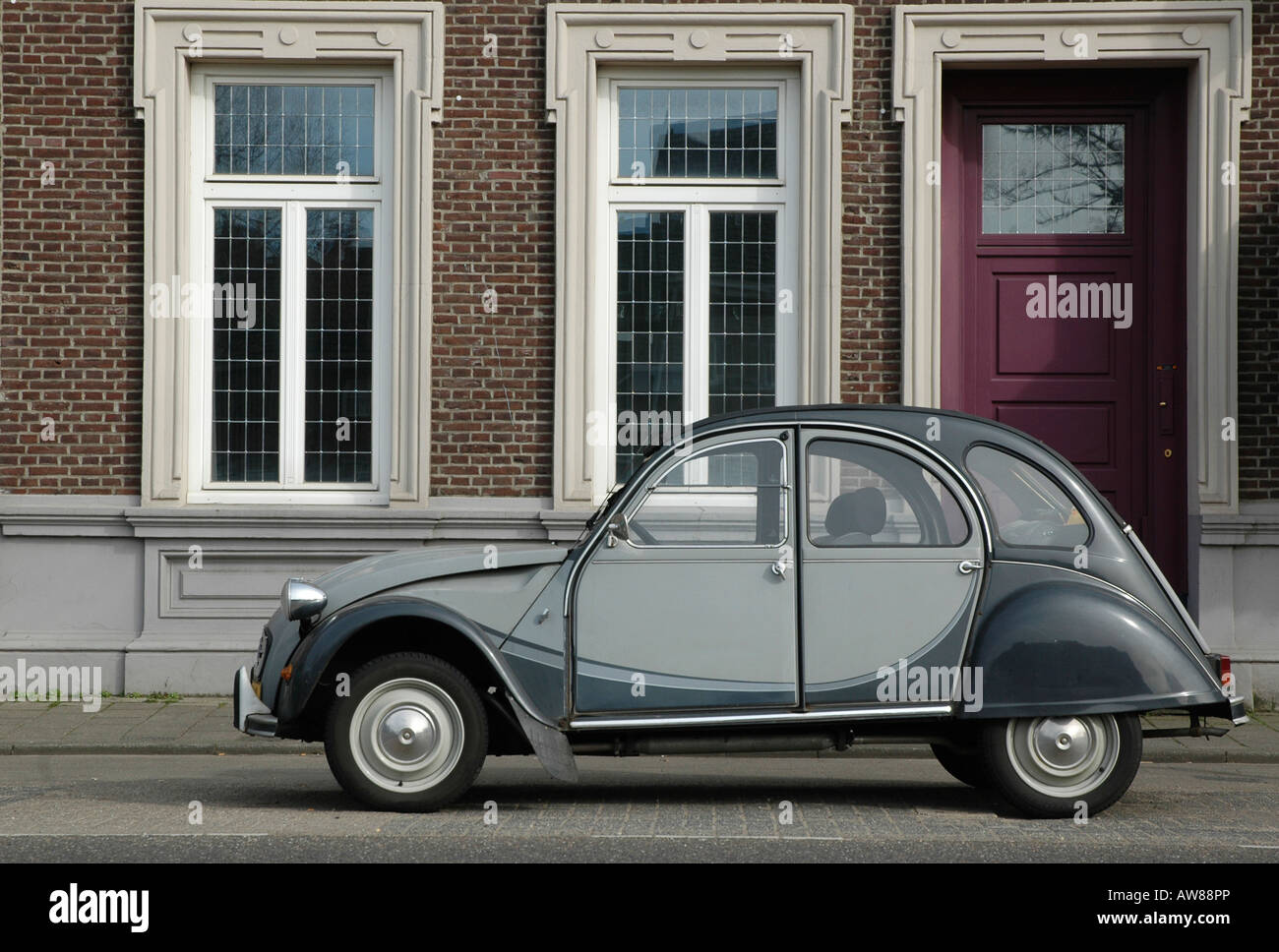 citroen 2cv (deux chevaux) in attractive dark and light grey colour ...