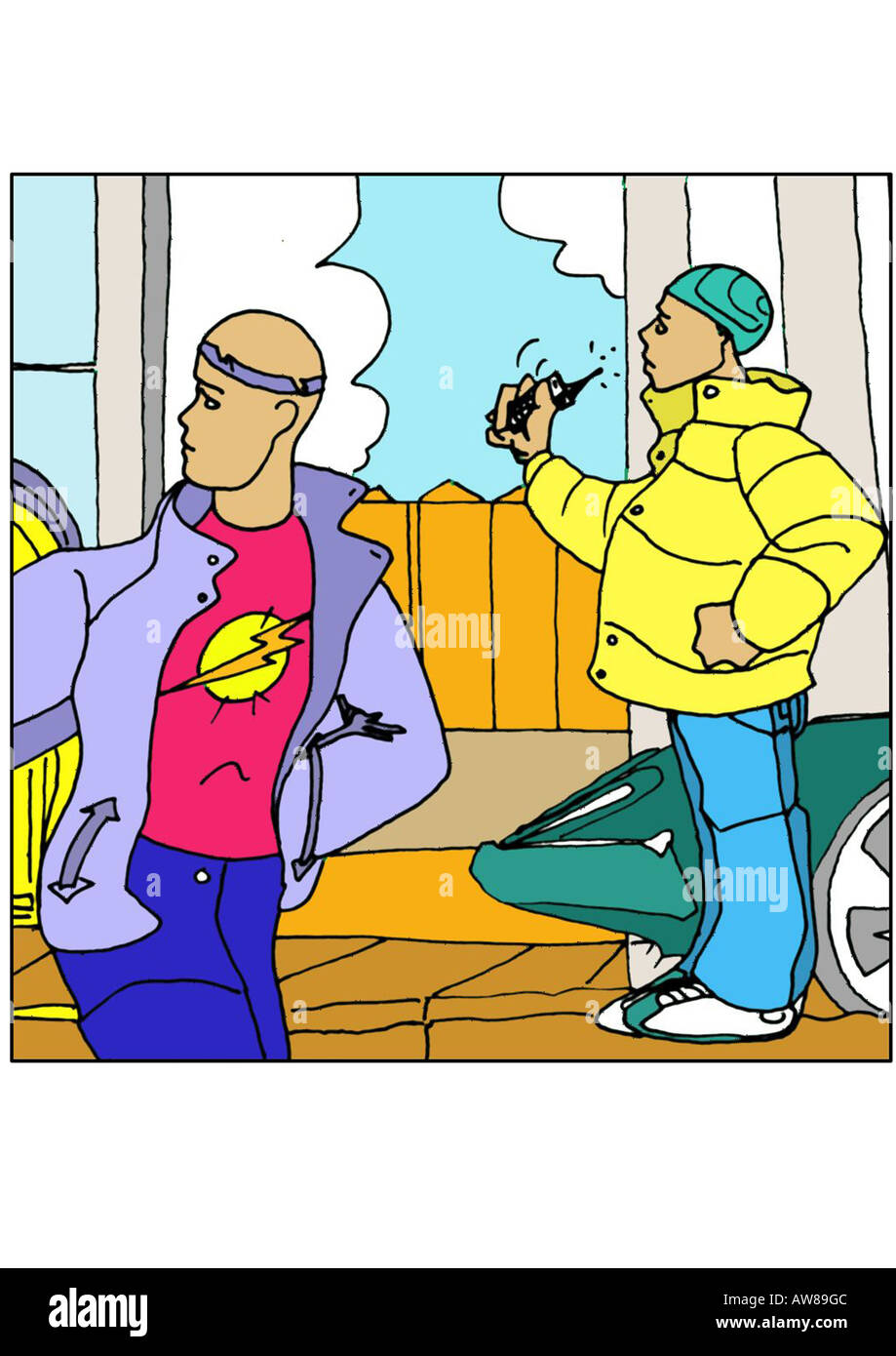 Two hip hop style young men on street Stock Photo - Alamy