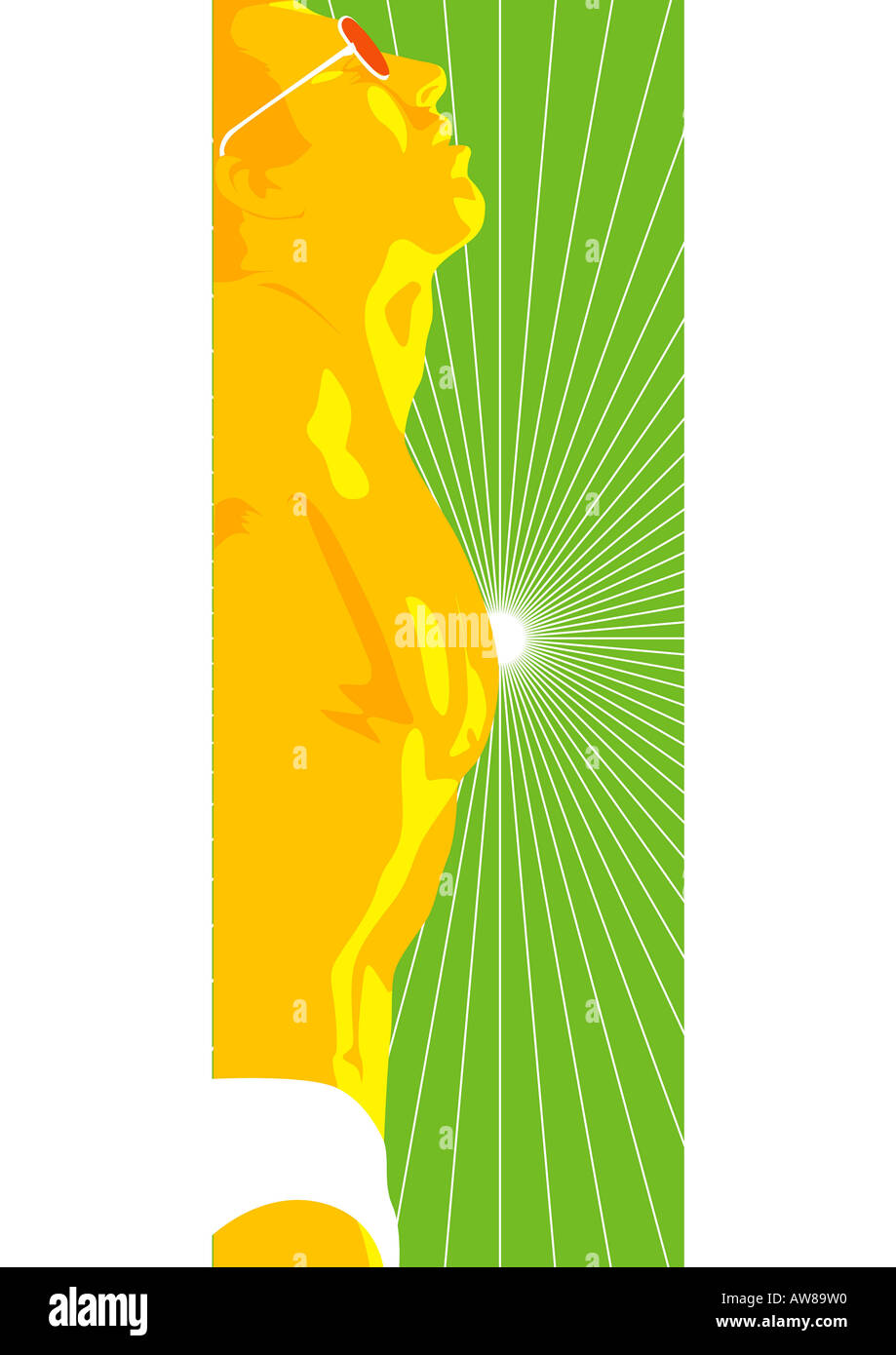 Man basking in the sun Stock Photo - Alamy