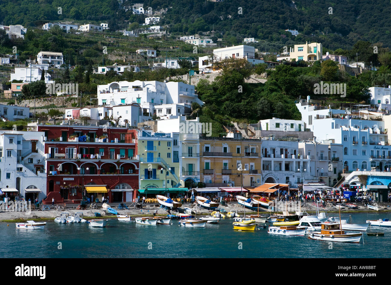 Italy Capri the Marina Grande harbor Stock Photo - Alamy