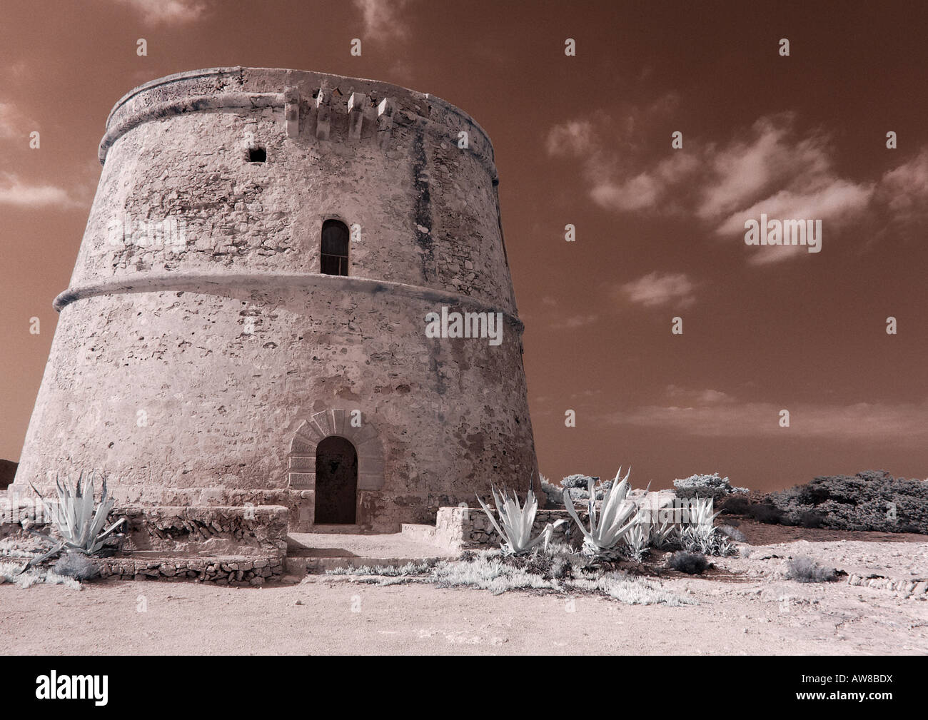 Watchtower D'en Rovira Stock Photo - Alamy