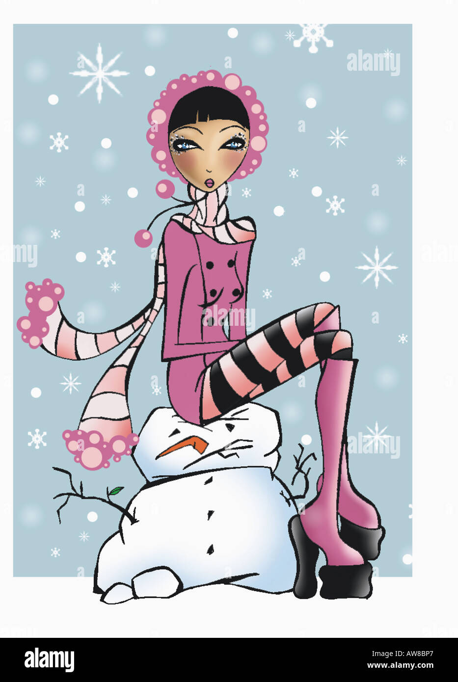 Cartoon cartoons snowman Cut Out Stock Images & Pictures - Alamy