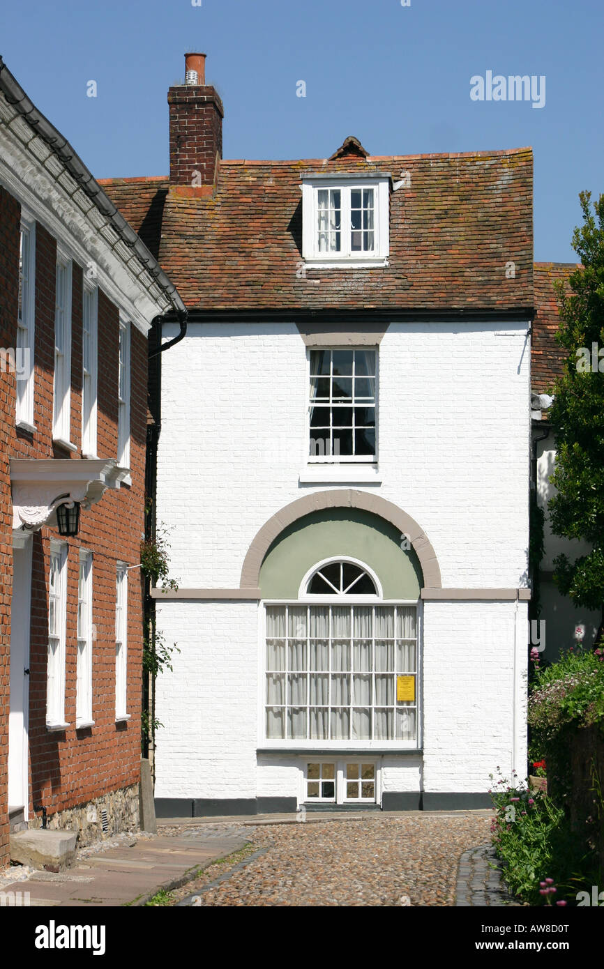ancient georgian building front doorway windows Stock Photo - Alamy