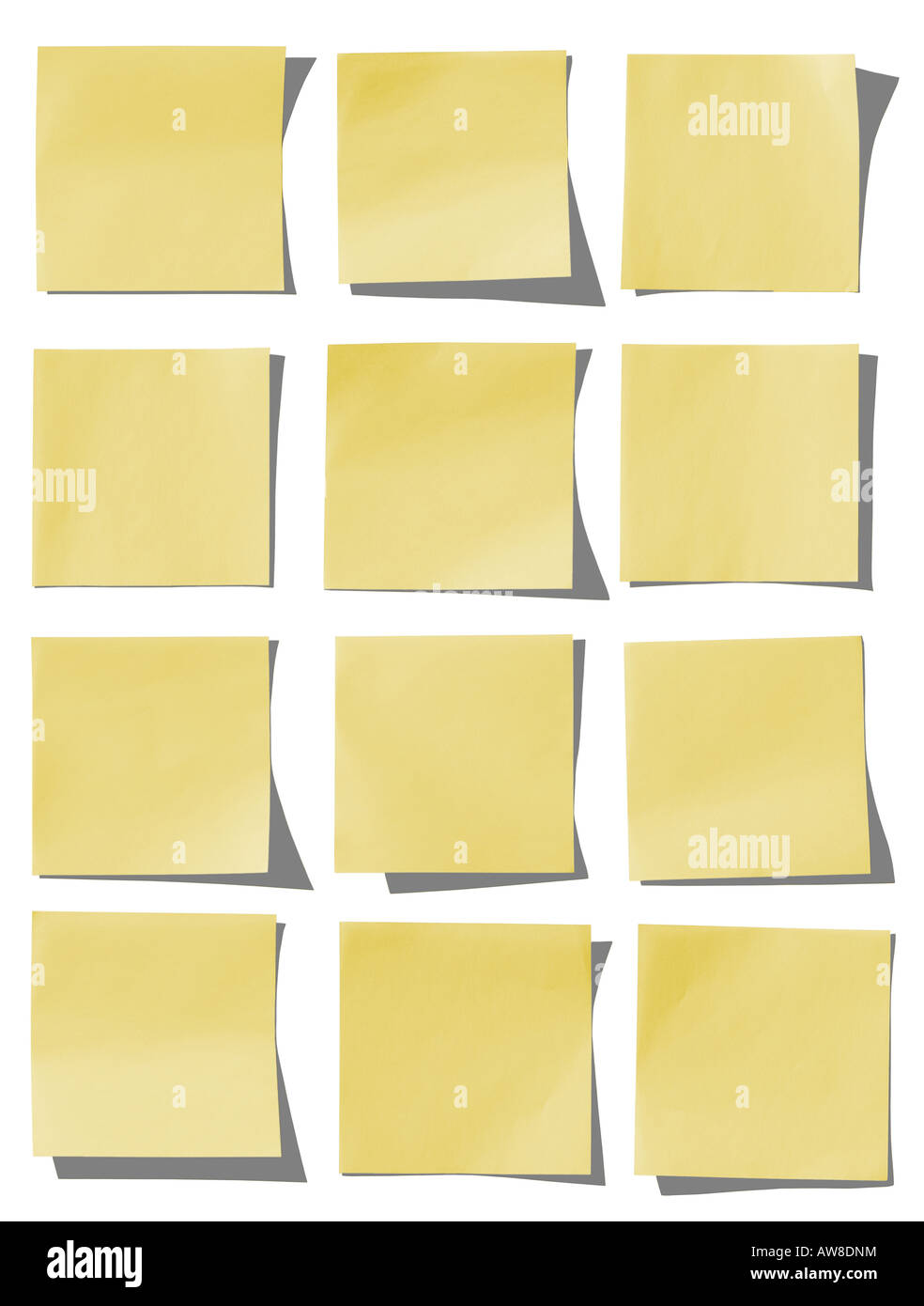 Collection of yellow notes Stock Photo - Alamy