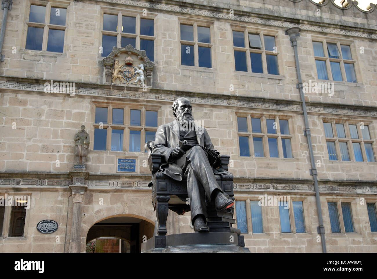 Statue charles darwin shrewsbury library hi-res stock photography and ...
