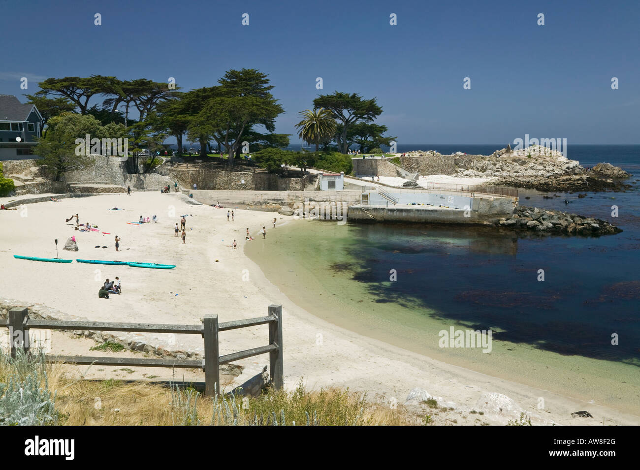 Lovers Point Park area Monterey Bay, California, USA Stock Photo - Alamy