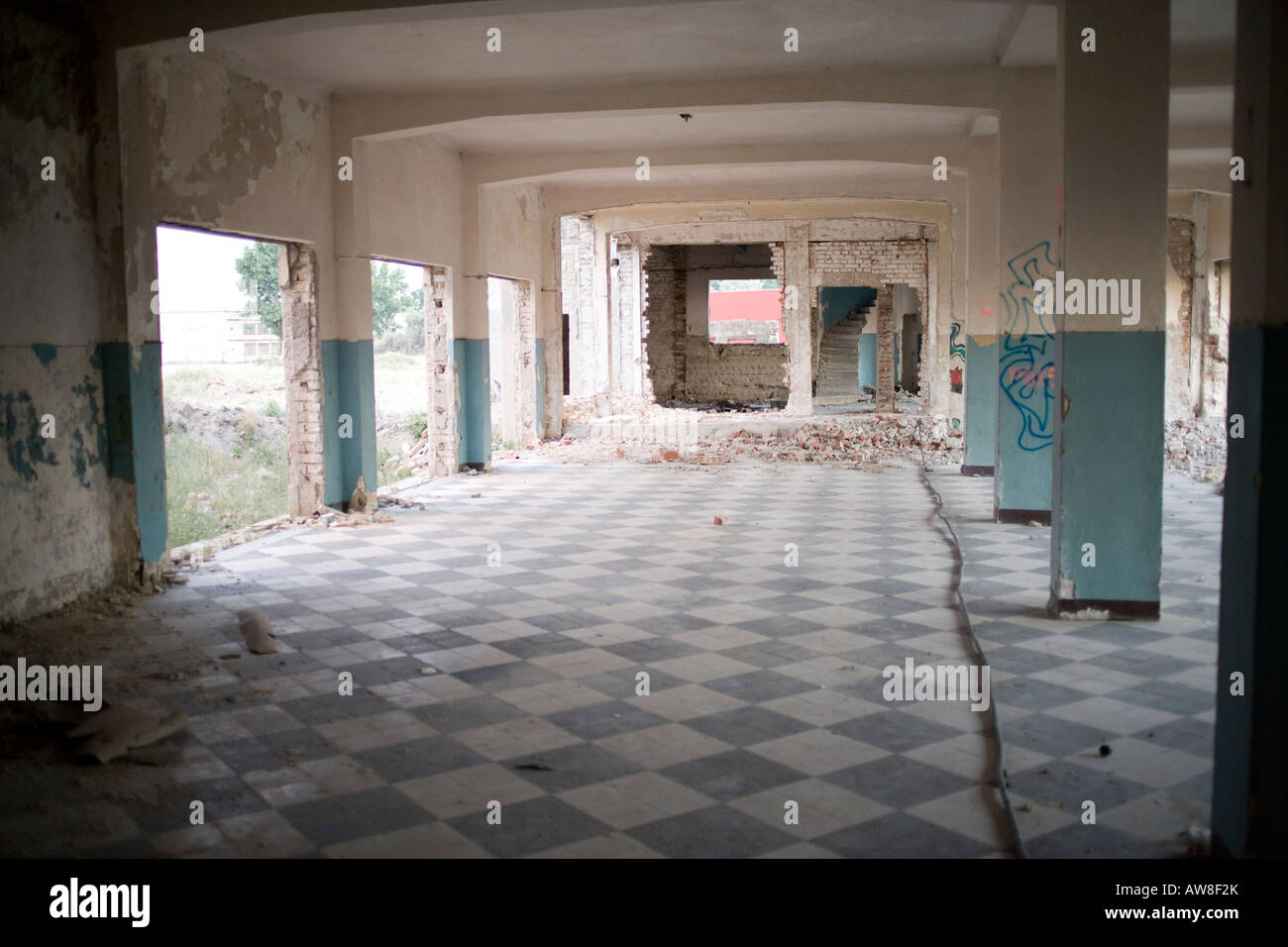 interior of a building in disrepair Stock Photo - Alamy