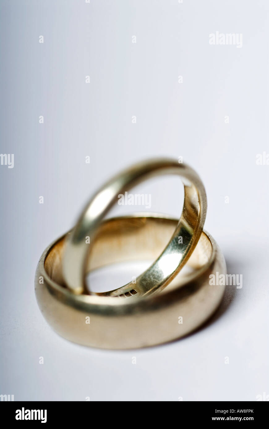 Image of two wedding rings lying together The photo was shot in the ...