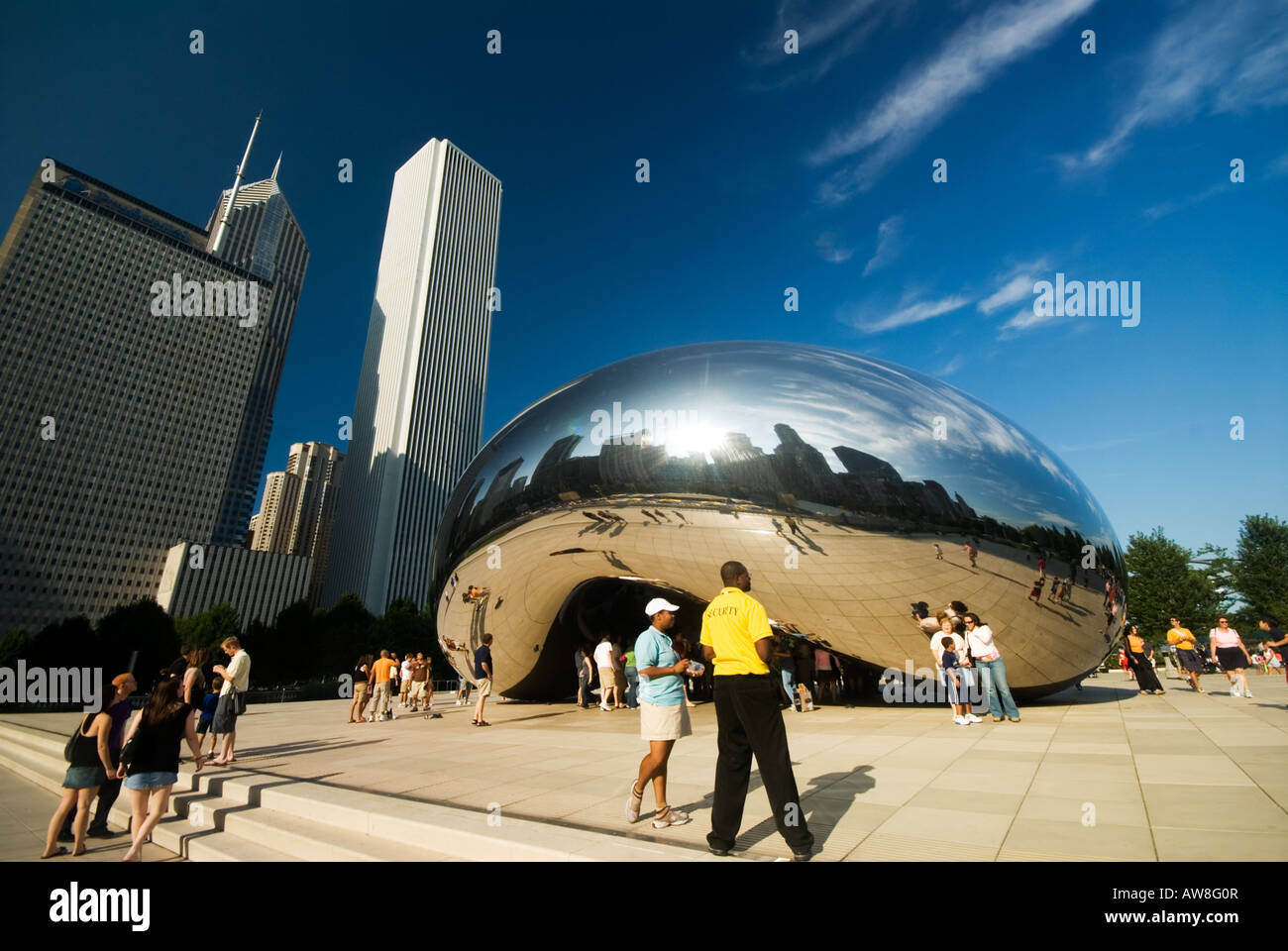 Stock photograph of Chicago downtown Buildings and Mirror Bean ...