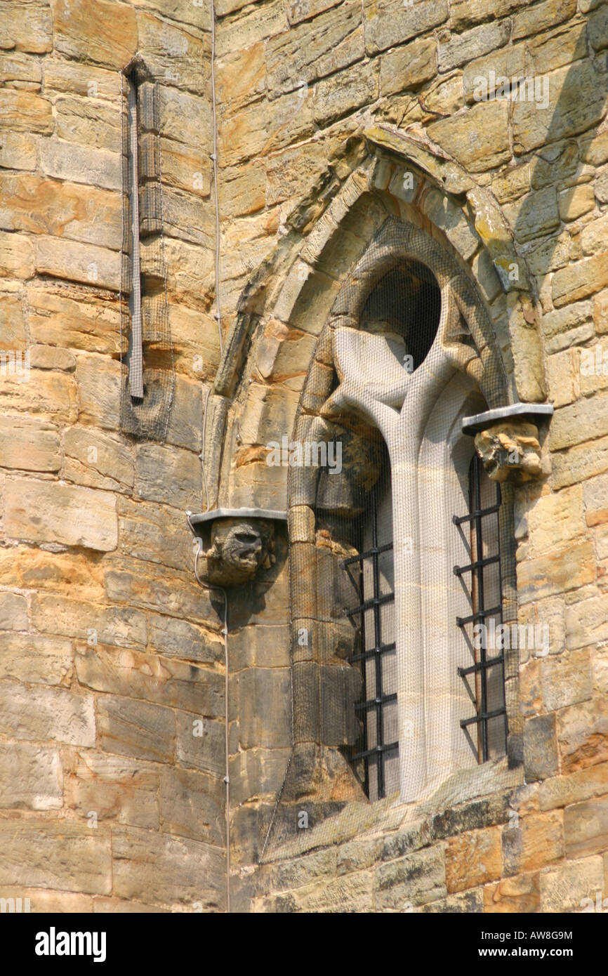 medieval norman castle stone wall arch window Stock Photo - Alamy