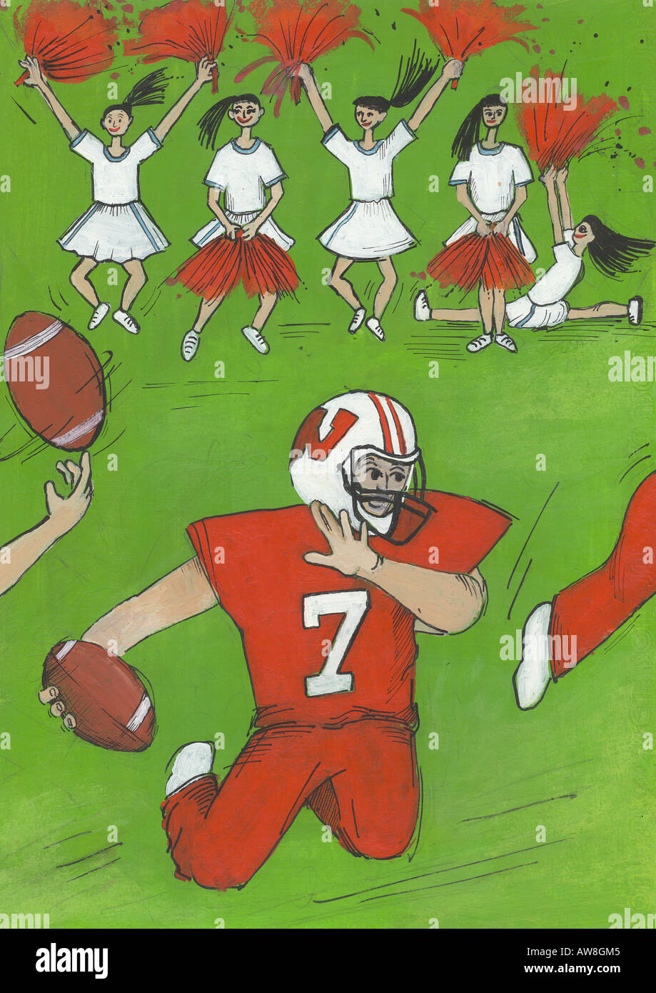 Football cartoon hi-res stock photography and images - Alamy