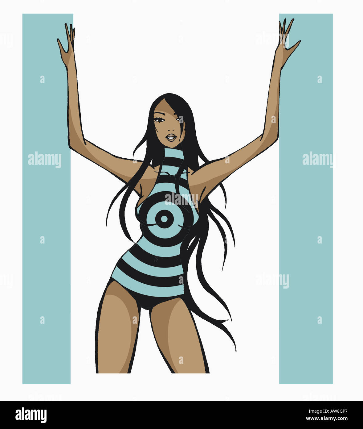 Woman in contemporary clothes Cut Out Stock Images & Pictures - Alamy