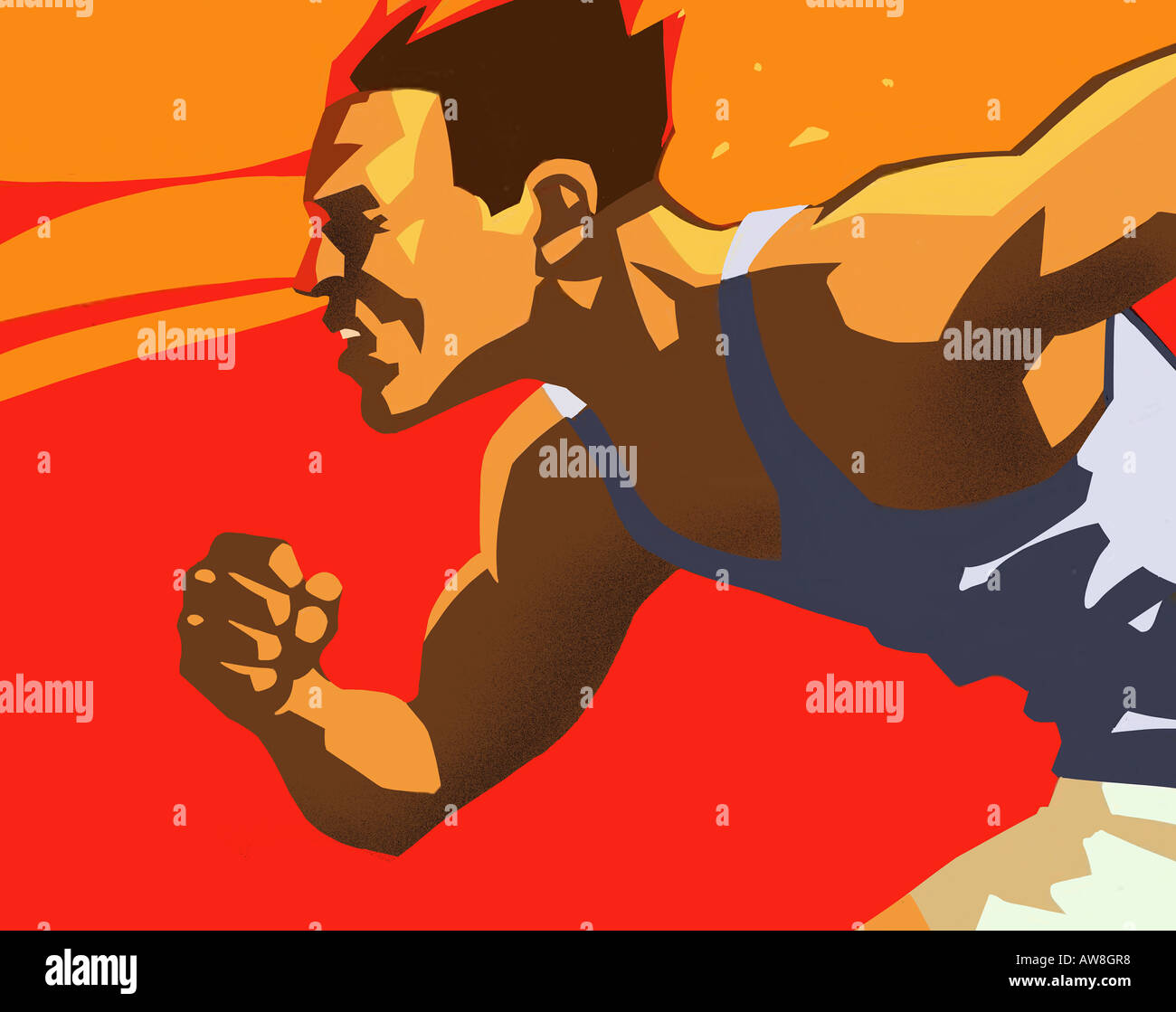 Runner cartoon hi-res stock photography and images - Alamy