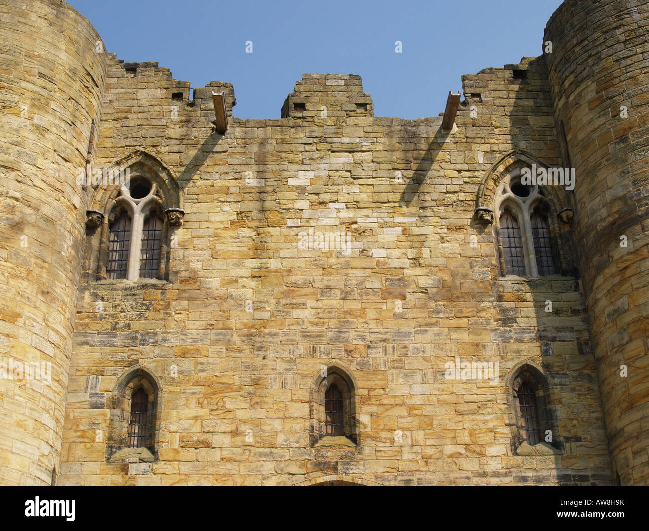 broken medieval norman castle brickwork broken Stock Photo - Alamy