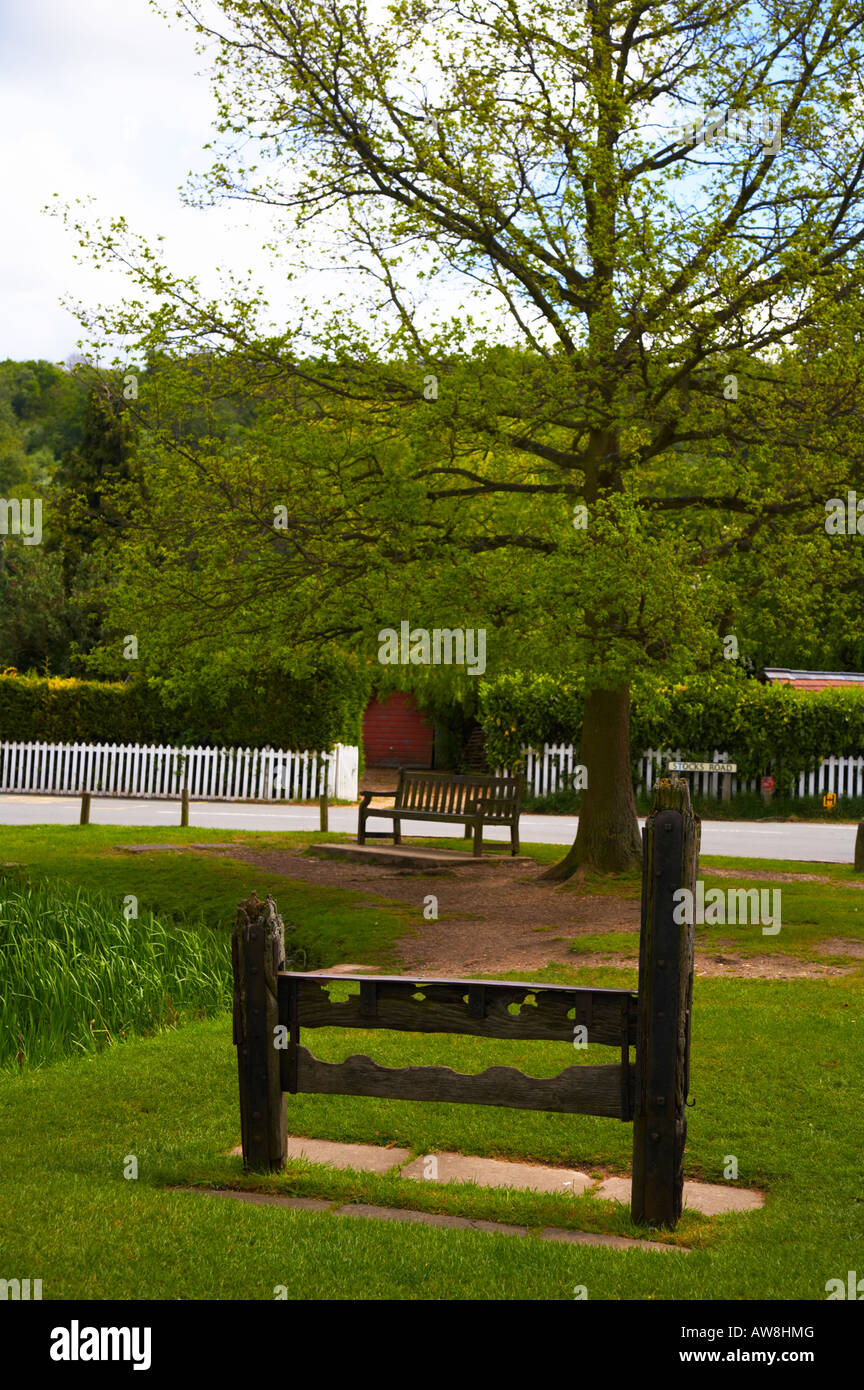 Aldbury village in Hertfordshire Shows original village stocks dating ...