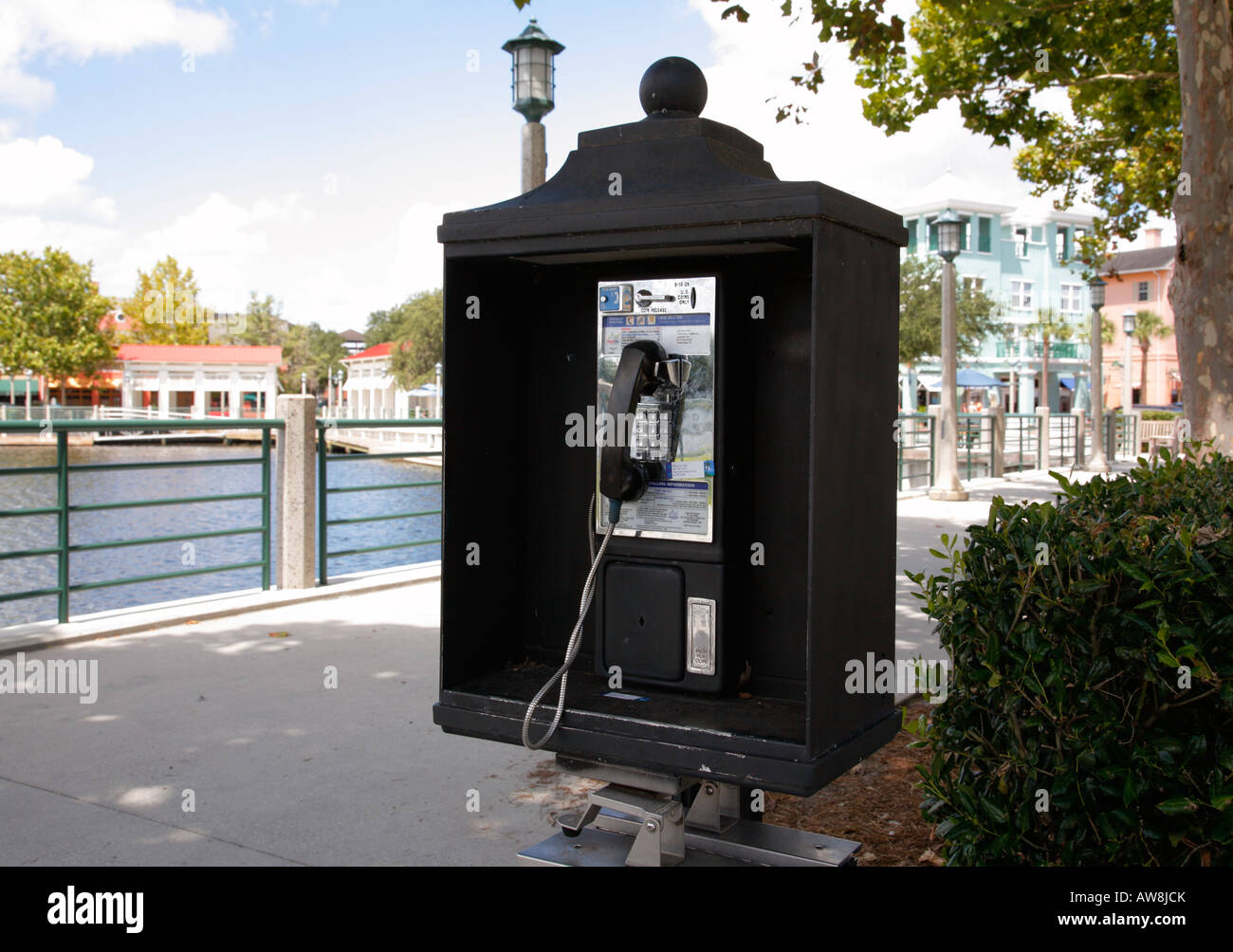 Public telephone in the centre of Celebration Florida USA Stock Photo ...