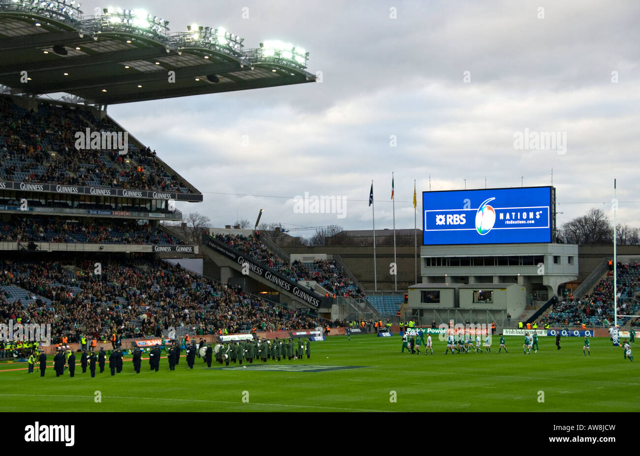 Croke Park Stadium at the start of the 2008 6 Nations Rugby Clash ...