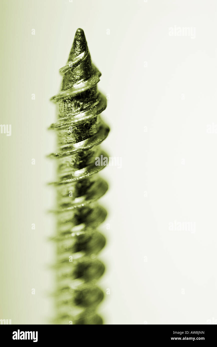 Image of a close up view of a screw The photo was taken in a studio ...