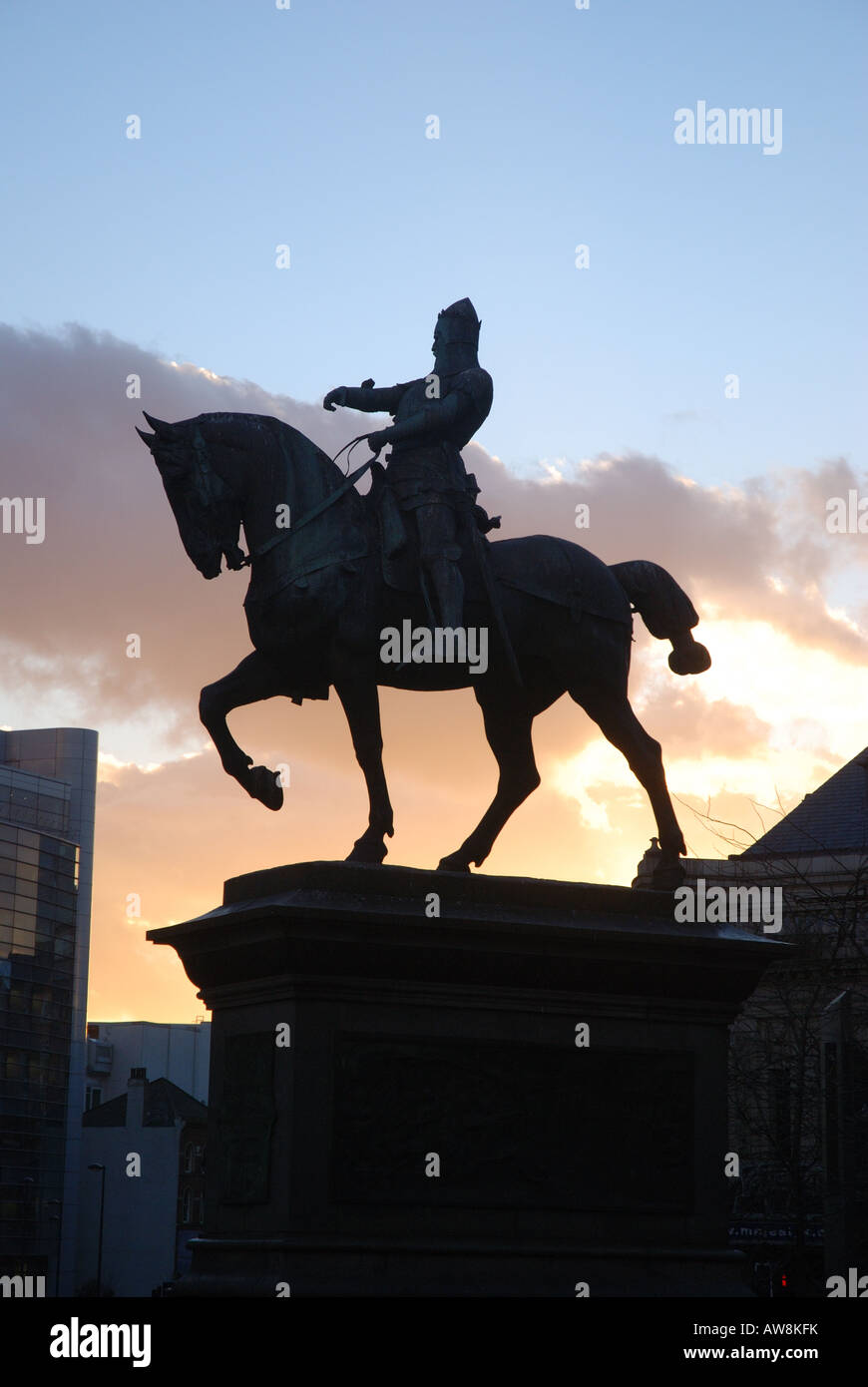 Black Prince Statue in Leeds City Centre Stock Photo - Alamy