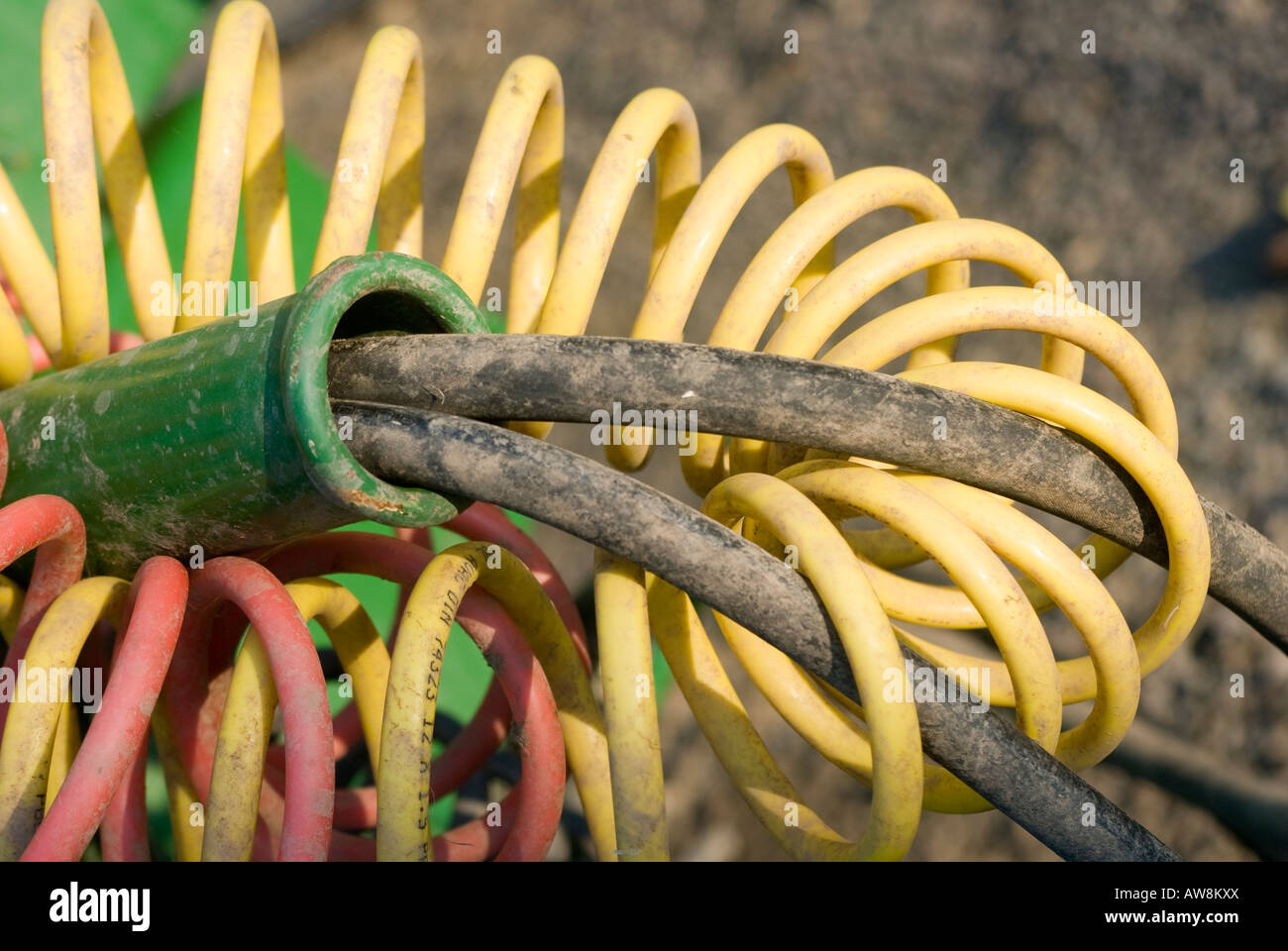 hydraulic cables on a john deere tractor Stock Photo - Alamy