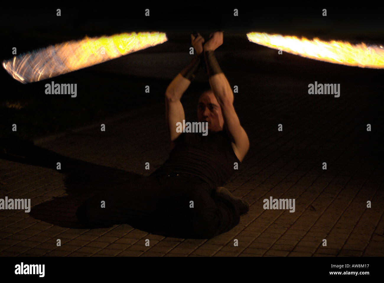 Juggling fire sticks hi-res stock photography and images - Alamy