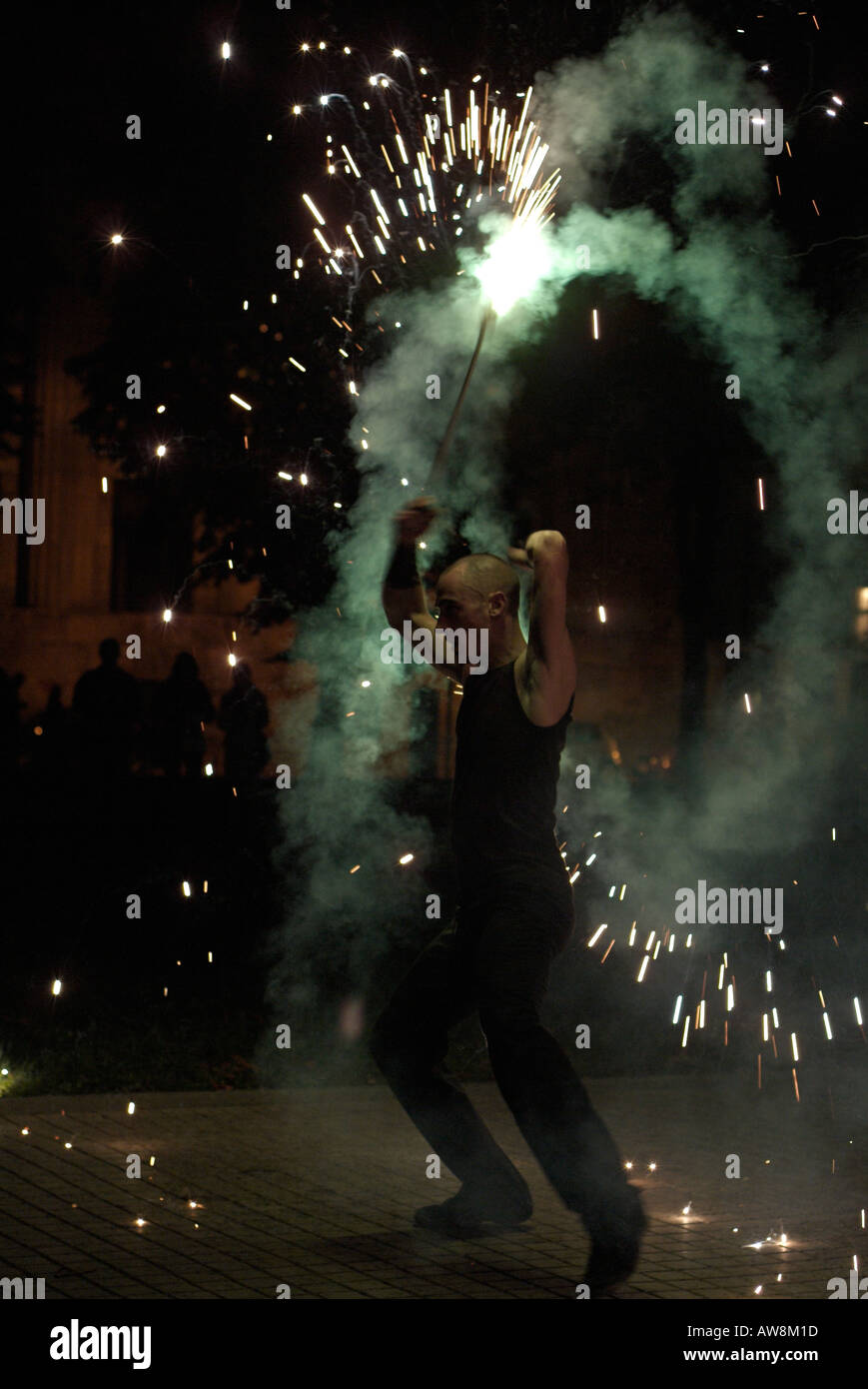 Juggling fire sticks hi-res stock photography and images - Alamy