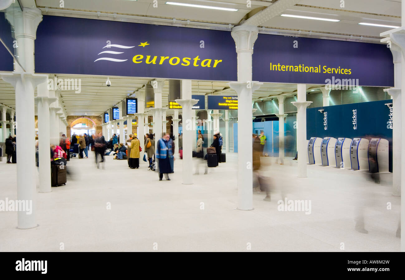 eurostar international terminal at st pancras station london england ...