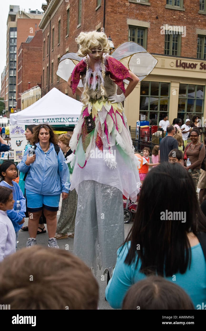 Fairy busker street performer, international Buskerfest 2006, Toronto ...